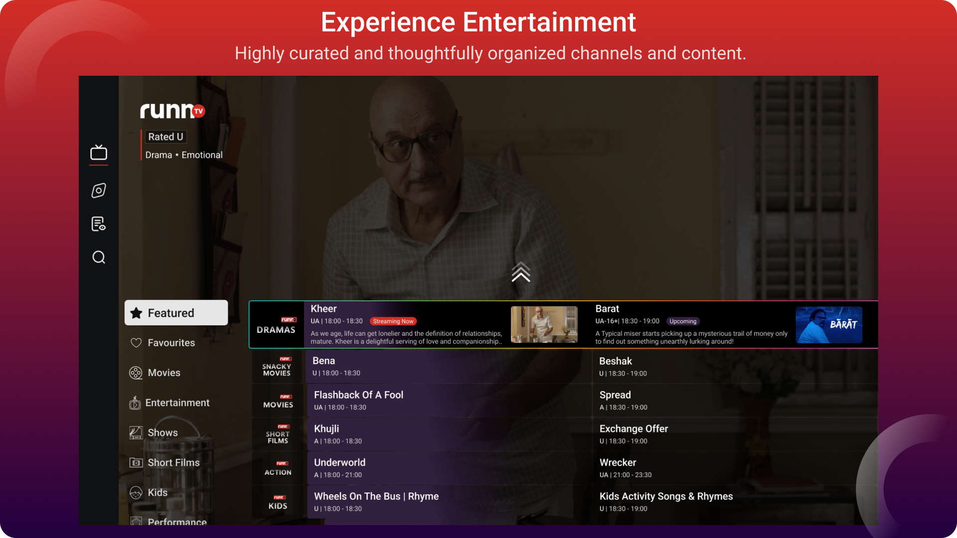 RunnTV - Movies, Songs & TV - App on Amazon Appstore