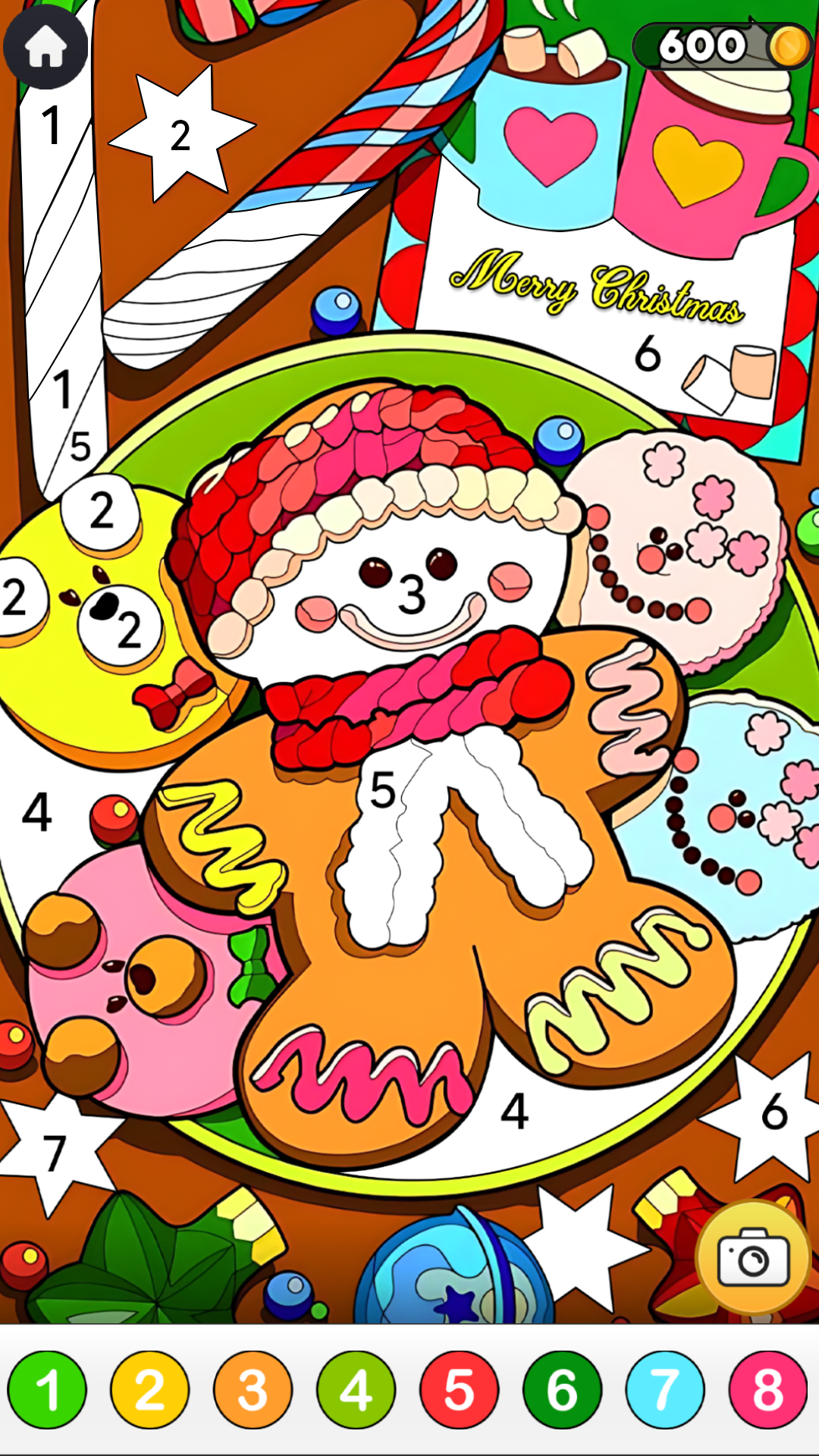 Christmas Color By Number | Adult Color By Number | Paint By Number ...