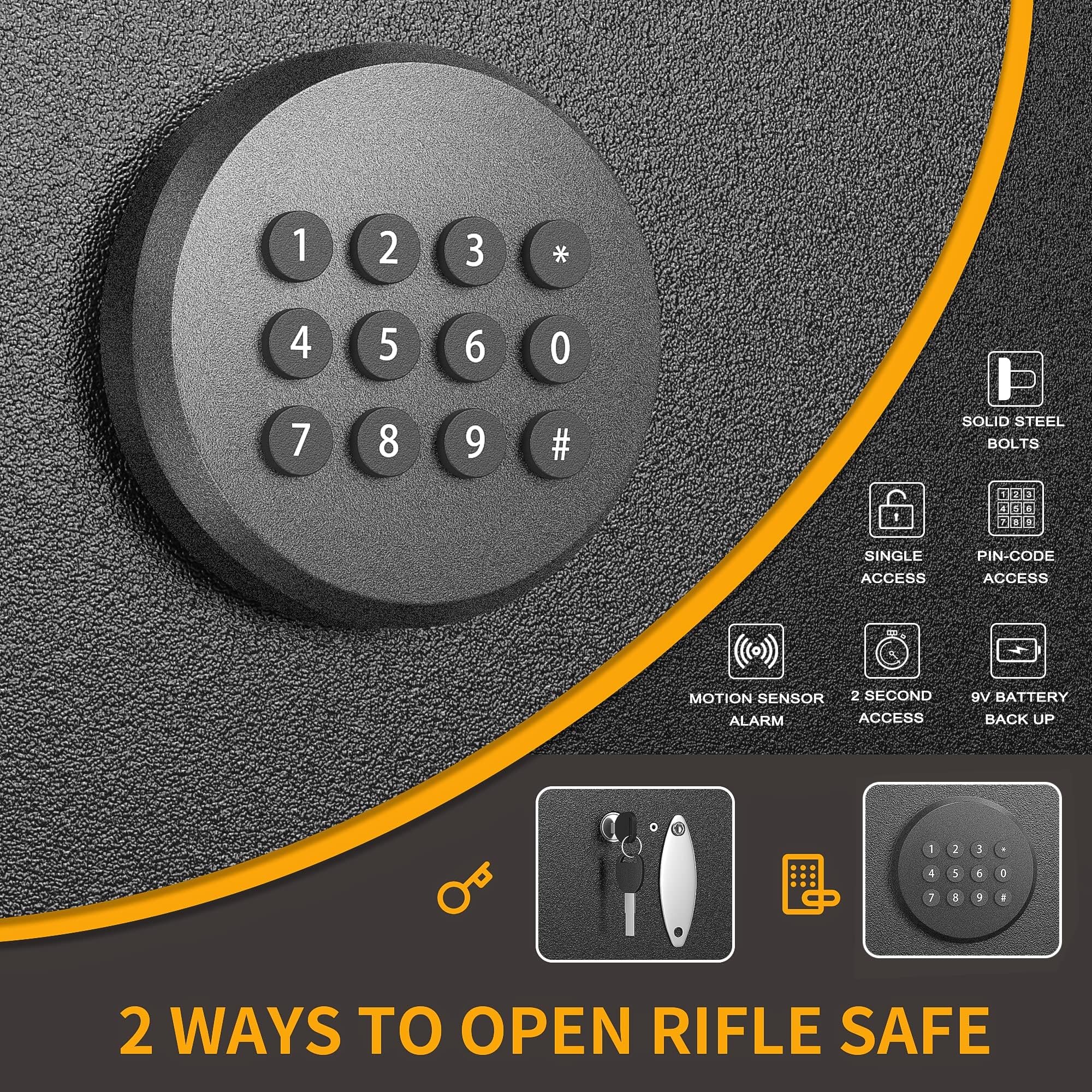 INTERGREAT 4-6 Rifle Gun Safe, Gun Safes for Home Rifle and Pistols ...