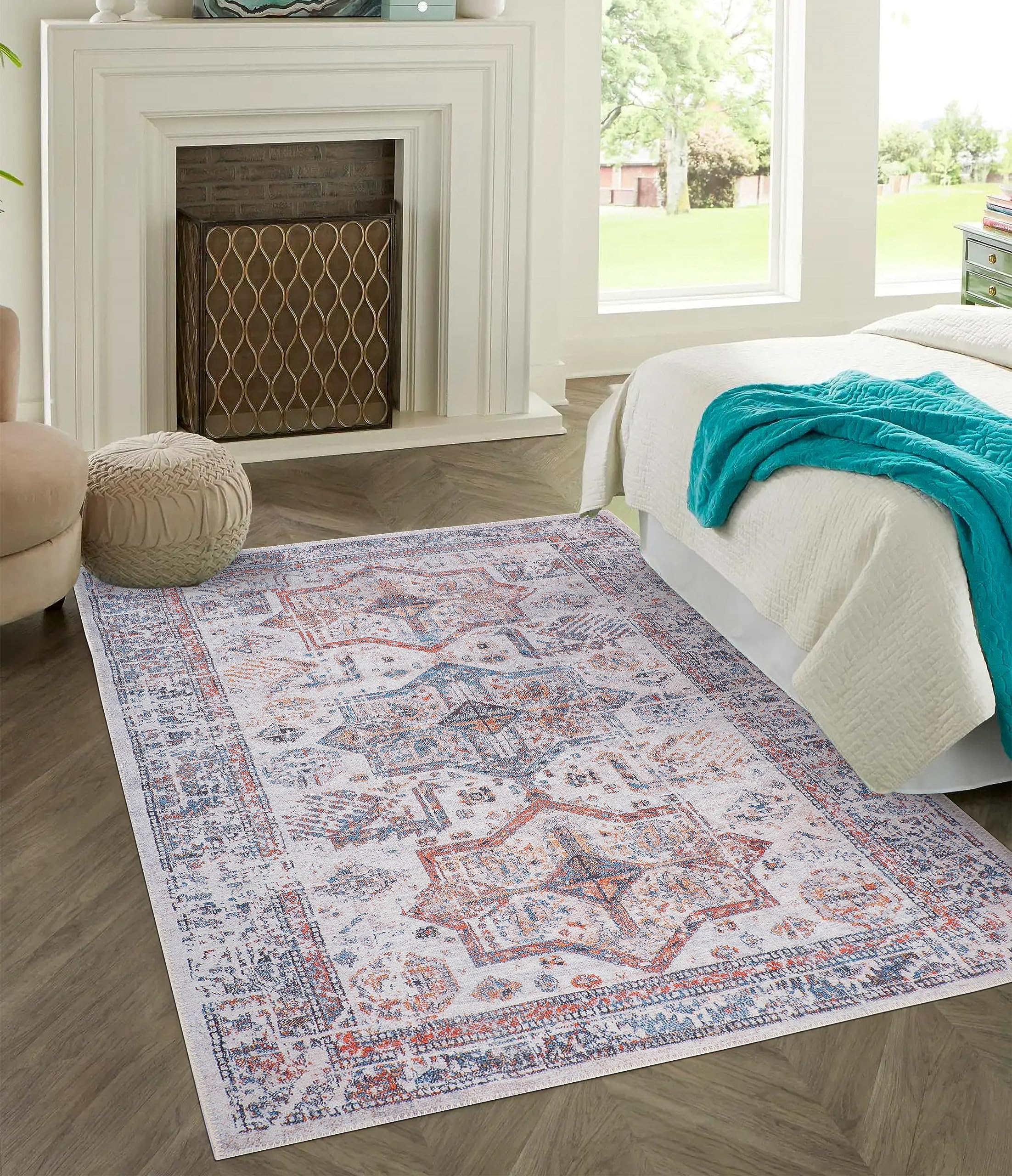 Bellini Rugs Machine Washable Rug with Non Slip Backing, Living Room ...