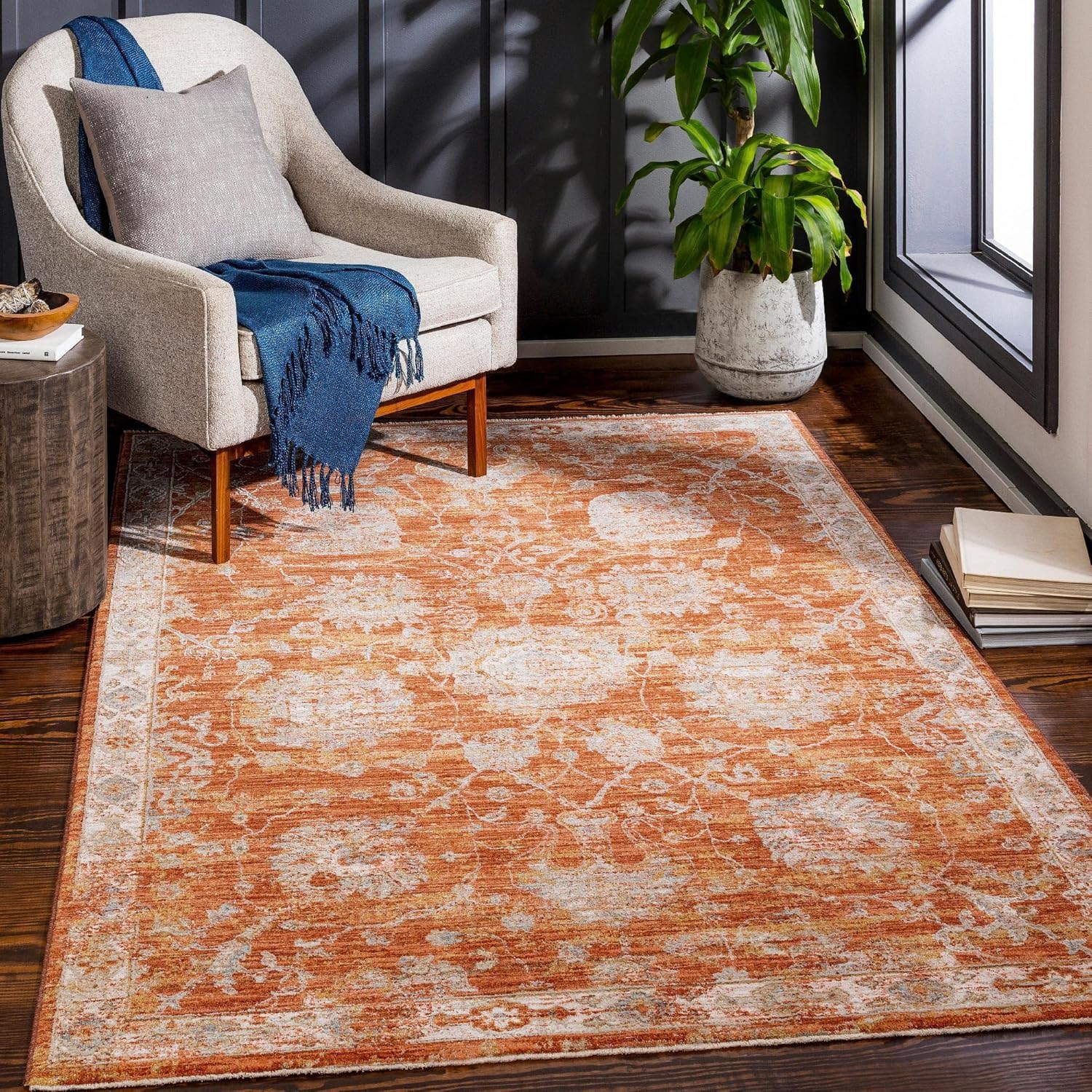Amazon.com: Mark&Day Area Rugs, 3x4 Schoorl Traditional Burnt Orange ...