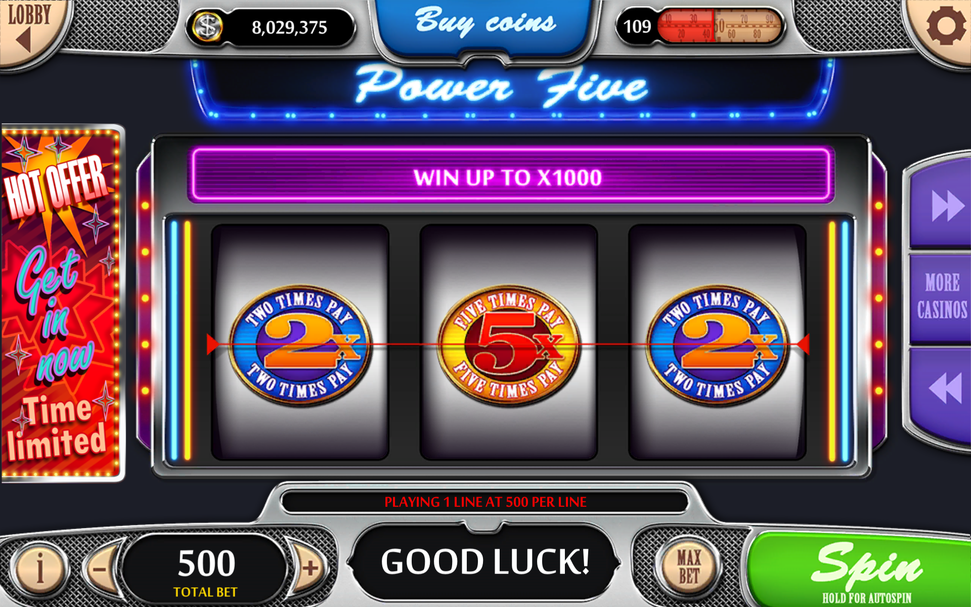 Vegas Power Slots - Free Real Vegas Slot Machines:Amazon.com:Appstore ...