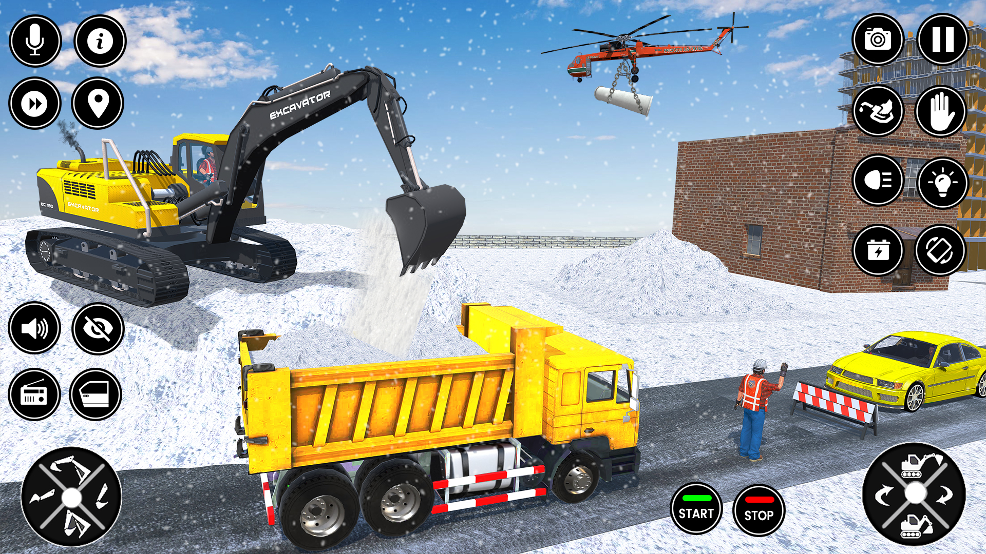 Snow Truck Driver: Heavy Excavator Crane Drive 3D Simulator - Winter ...