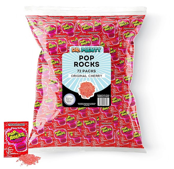 Amazon.com : Pop Rocks Original Cherry Bulk (0.33oz) - 72 Pack of ...
