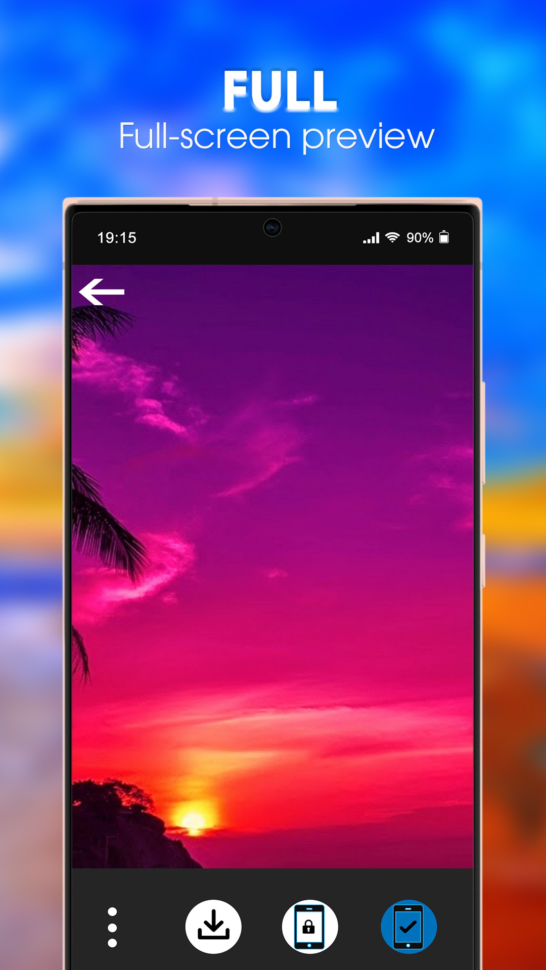 Wallpaper City Sunset Red