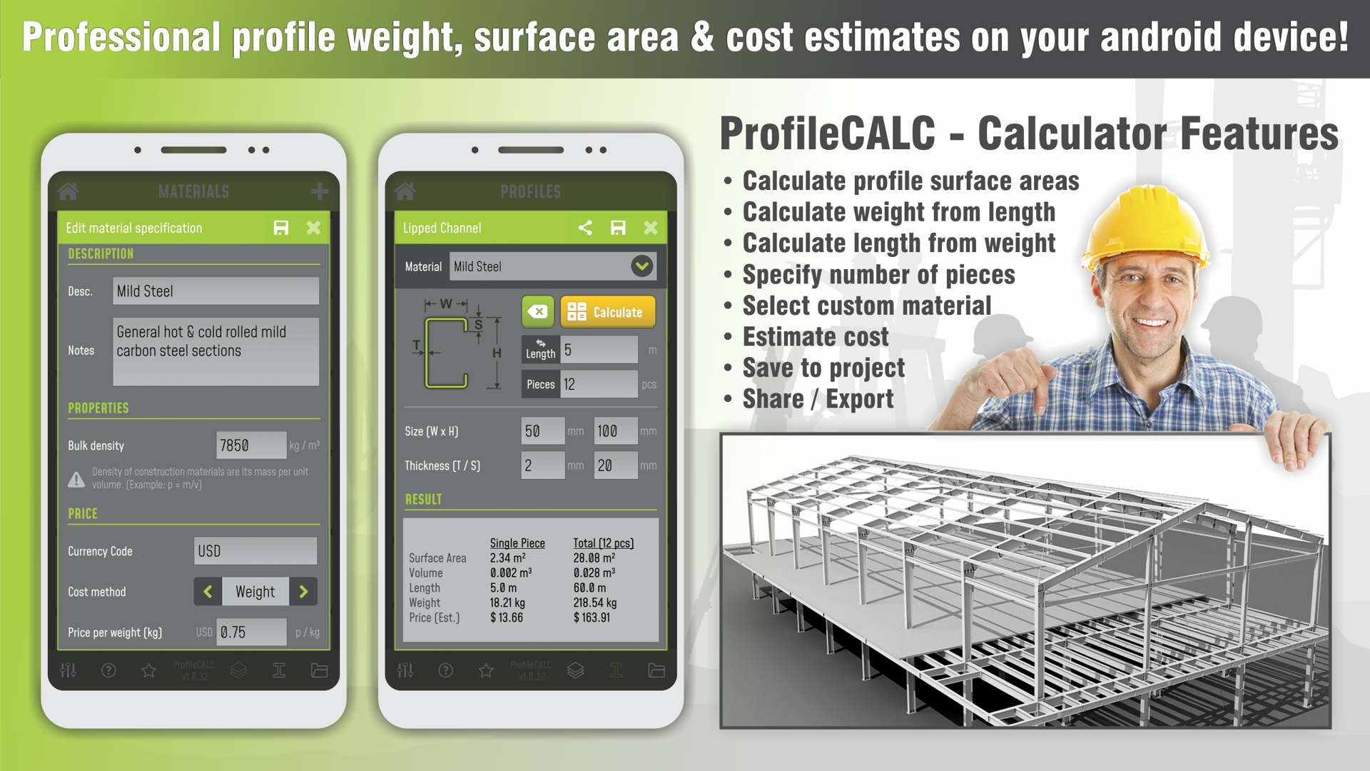 ProfileCALC Pro – Profile weight & surface calculator - App on Amazon ...