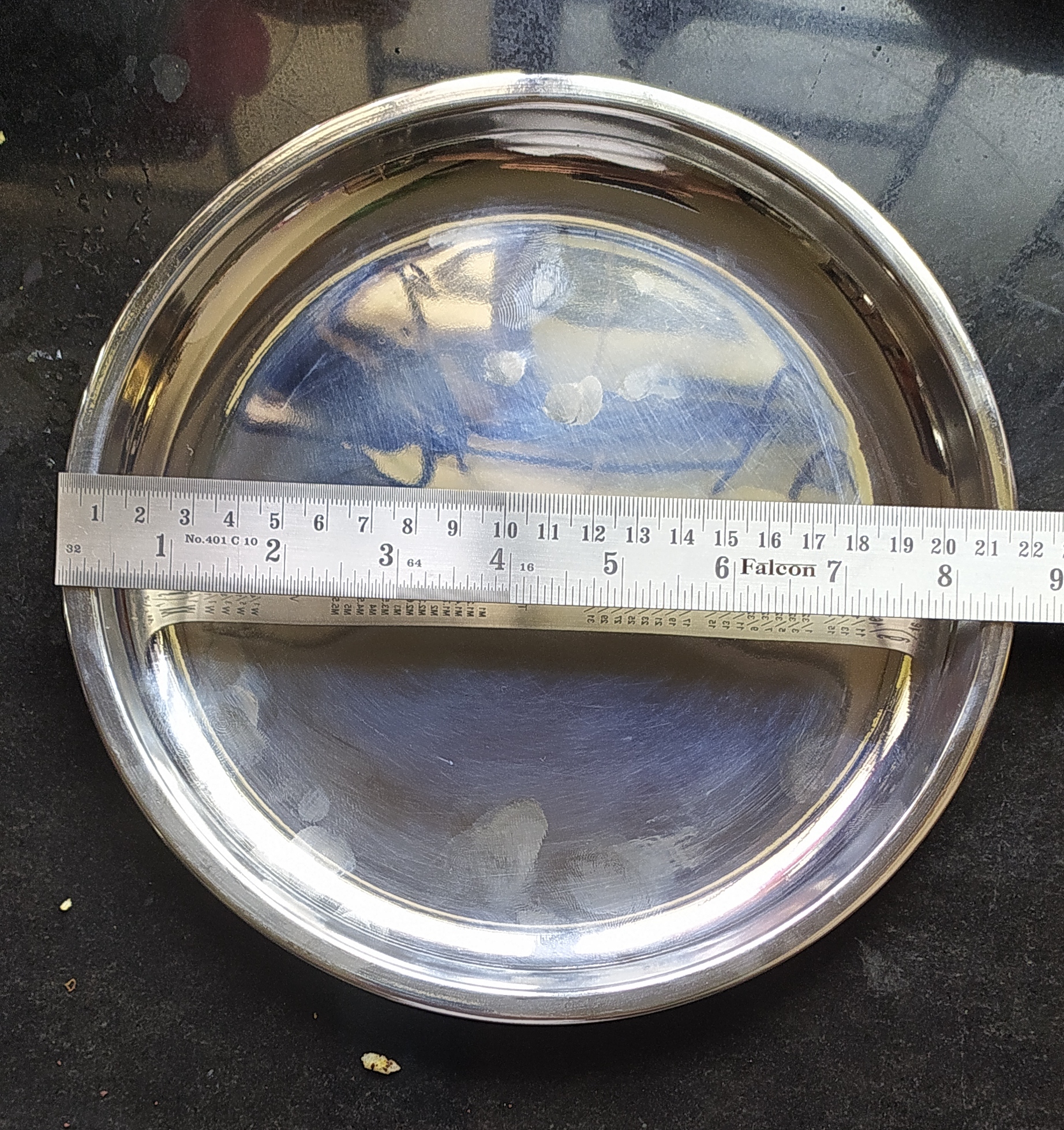 Buy STEELSHINE Stainless Steel Set of 6 Quarter Plates/Side/Small Plate ...