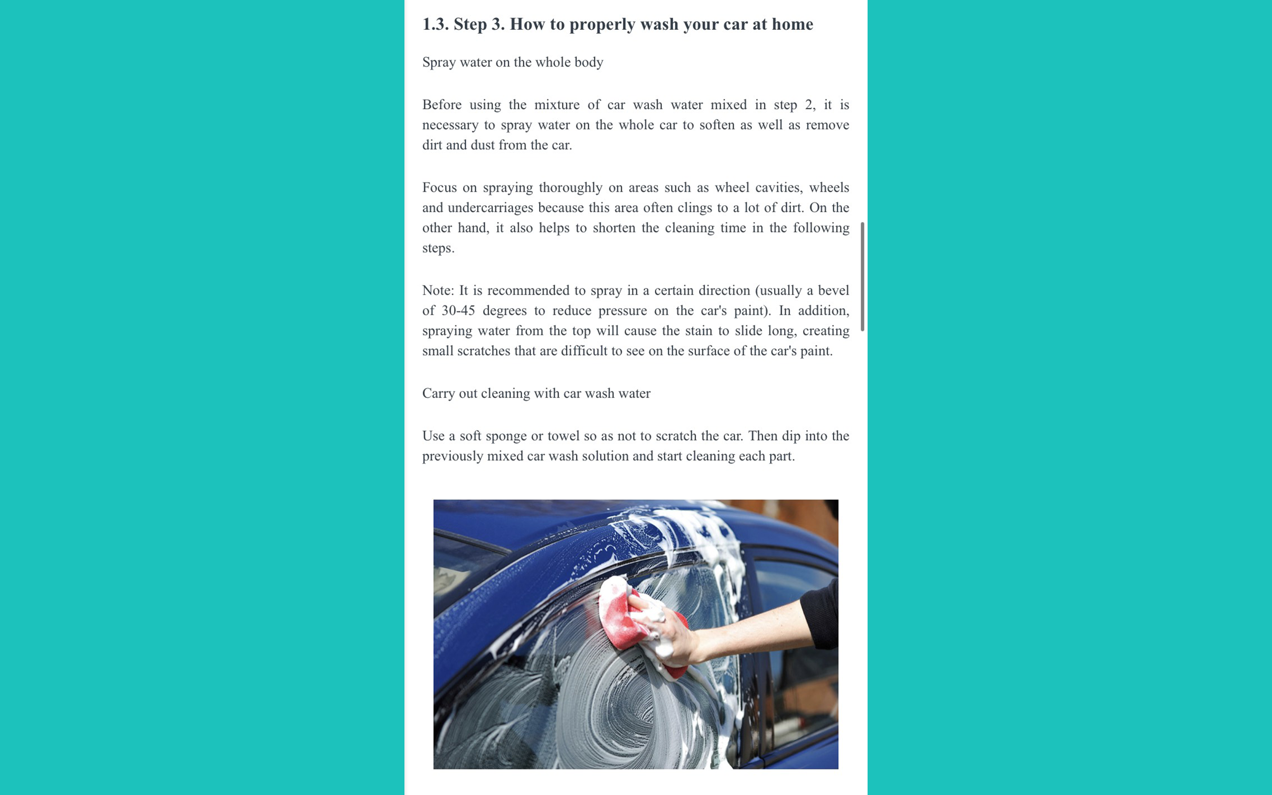 HOW TO WASH YOUR CAR AT HOME IN 5 EASY STEPS GUIDE - App on Amazon Appstore
