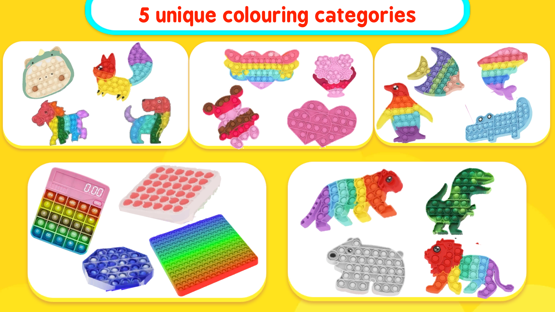 Popit 3D Antistress Colouring, Pop-It DIY Fidget Toys, Pages to colour ...
