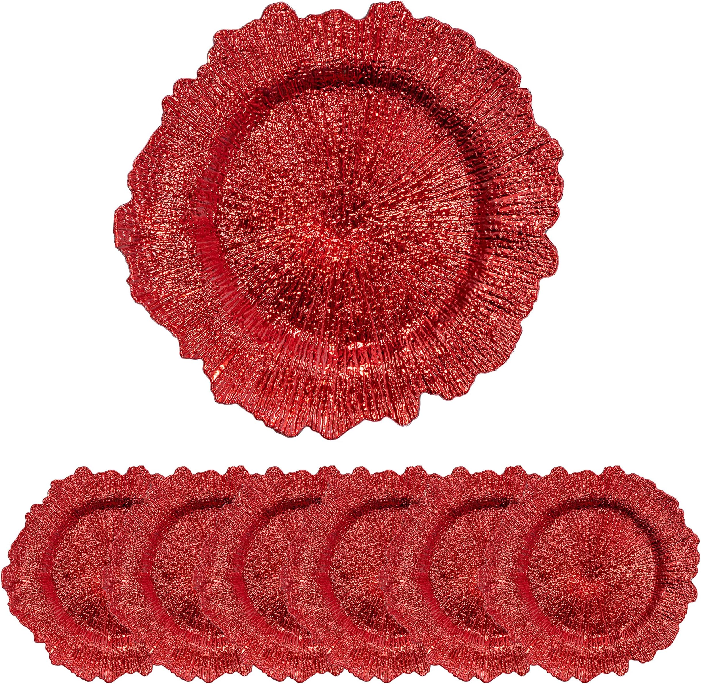 Amazon.com | ChargeIt by Jay Reef Charger Plate, Red: Charger Plates