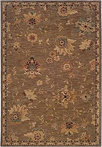 Amazon.com: OW Sphinx Infinity Tan Tropical Leaves Rug 1'11"x 7'6 ...