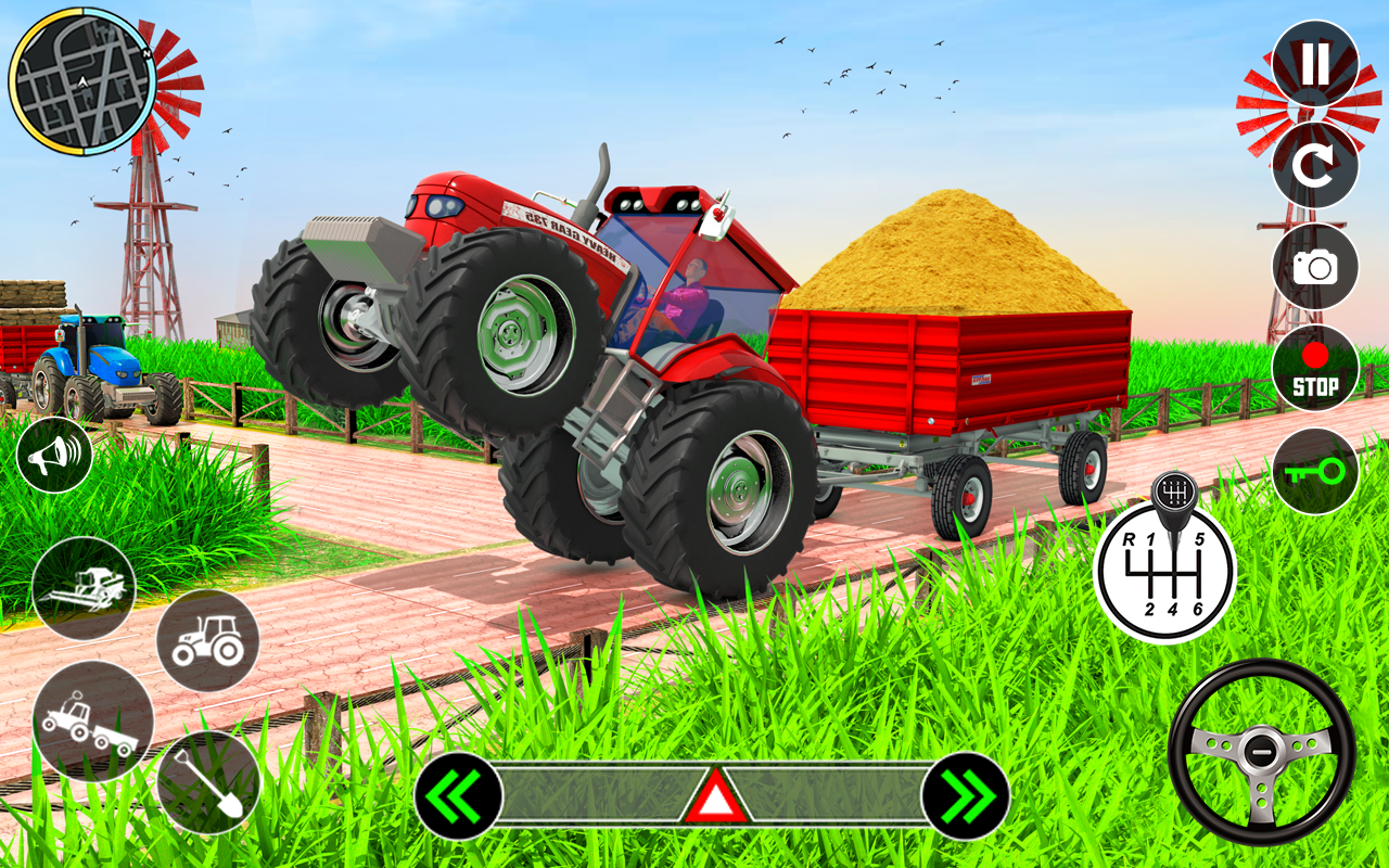Village Farming Simulator Tractor Games : Farming Harvester Simulator ...