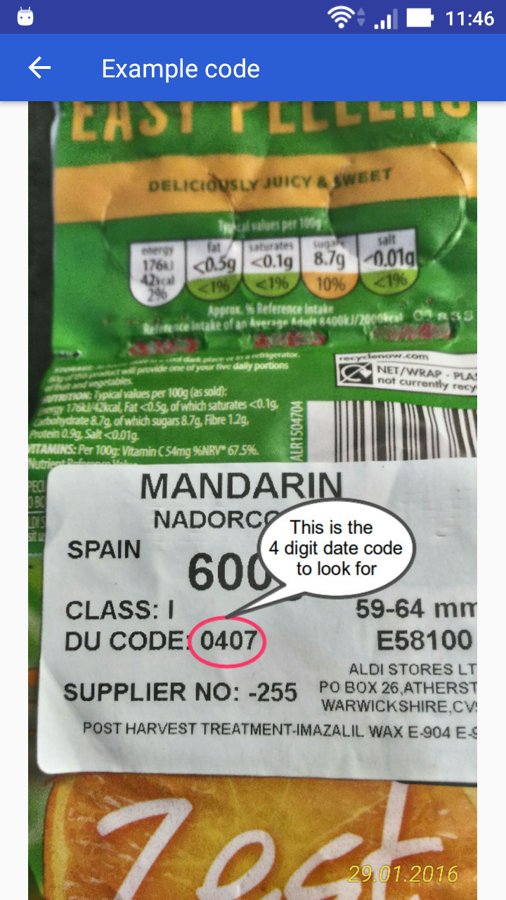 Fruit n Veg Date Code Checker - App on the Amazon Appstore