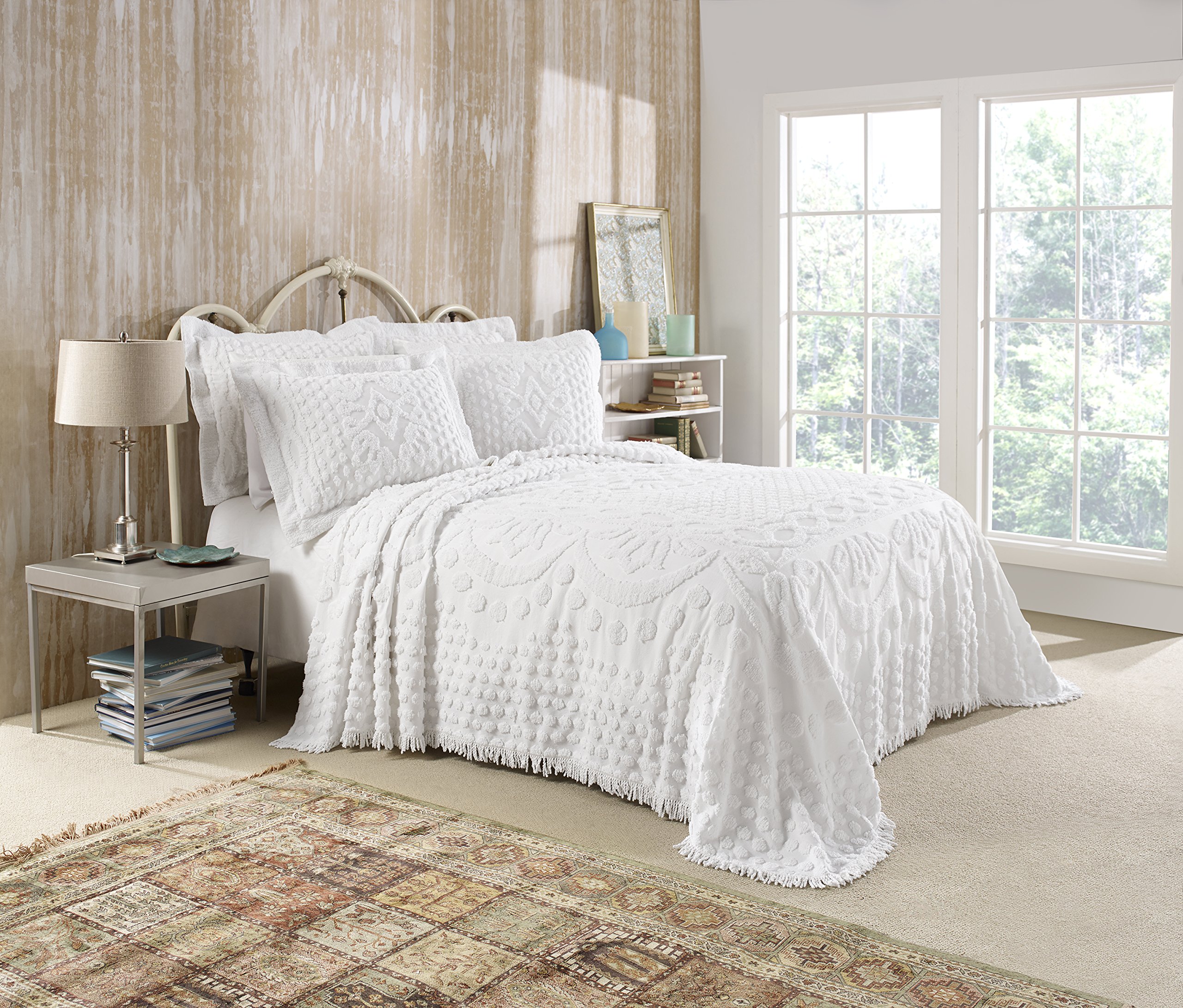 White Chenille Bedspreads Full