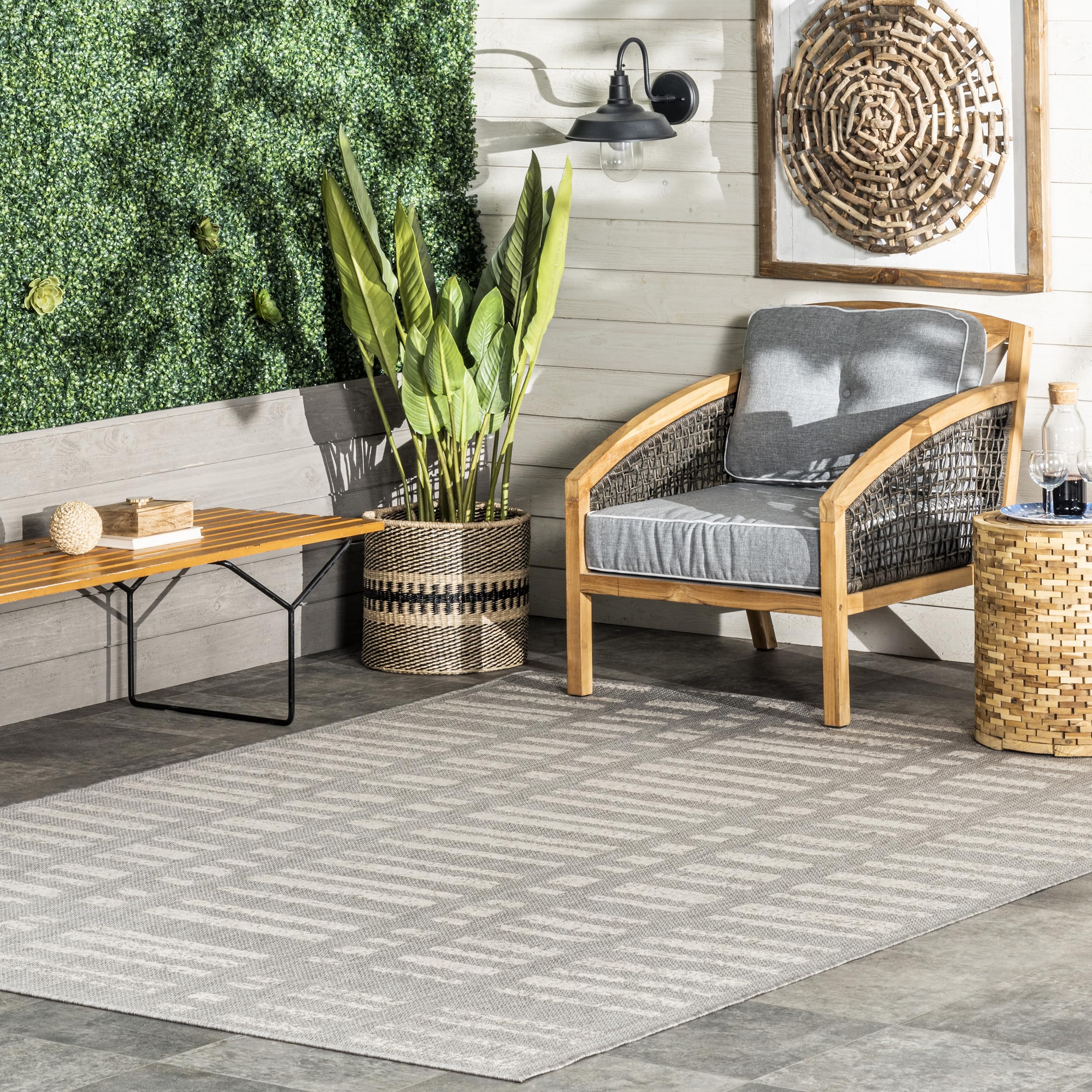 Amazon.com: nuLOOM Marin Contemporary Indoor/Outdoor Area Rug, 7x9 ...