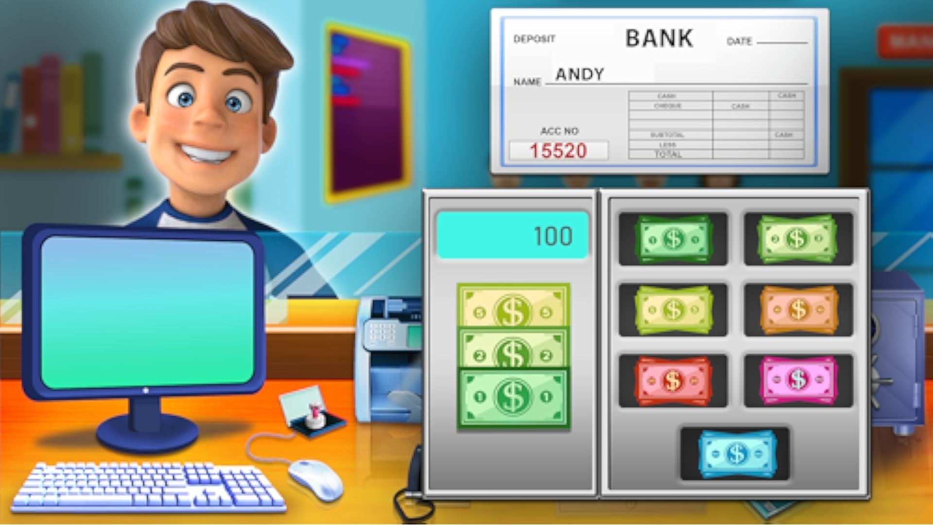 Real Bank Manager & Cashier Games - ATM Cash Simulator Games for Kids ...