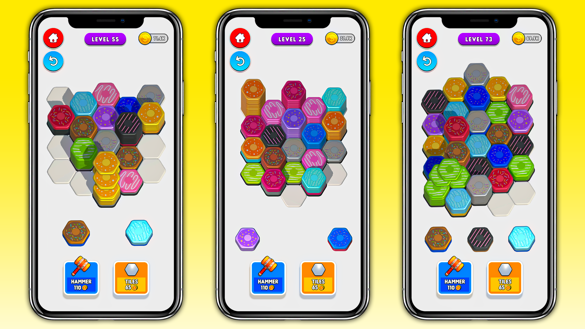 Hexa Donut Color Sort Master Merge Puzzle 3D: Donut Hexa Sorting Stack Master Color Match Puzzle ...