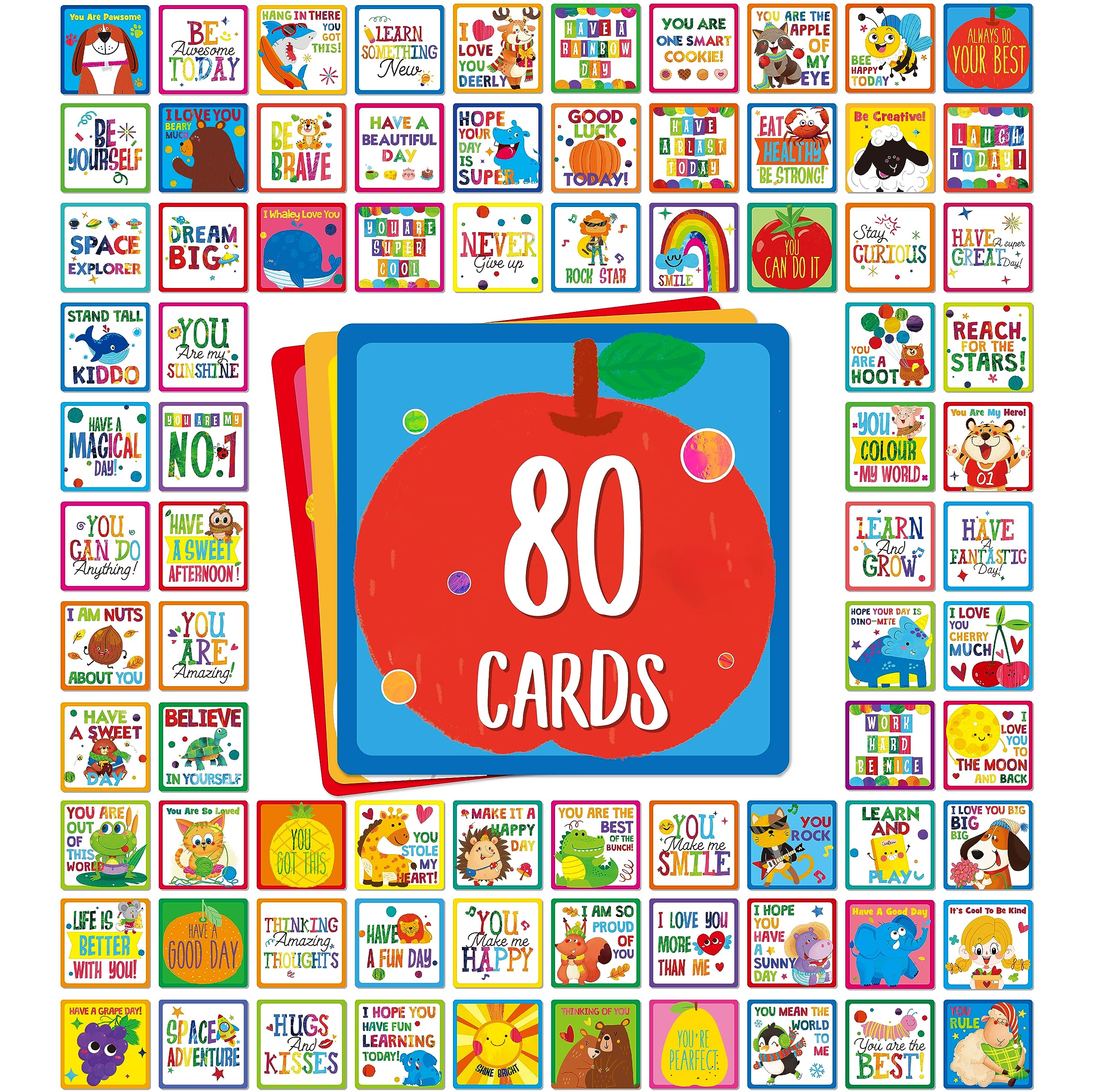 Snapklik.com : Gethelud 80 PCS Lunch Box Notes For Kids, Inspirational ...