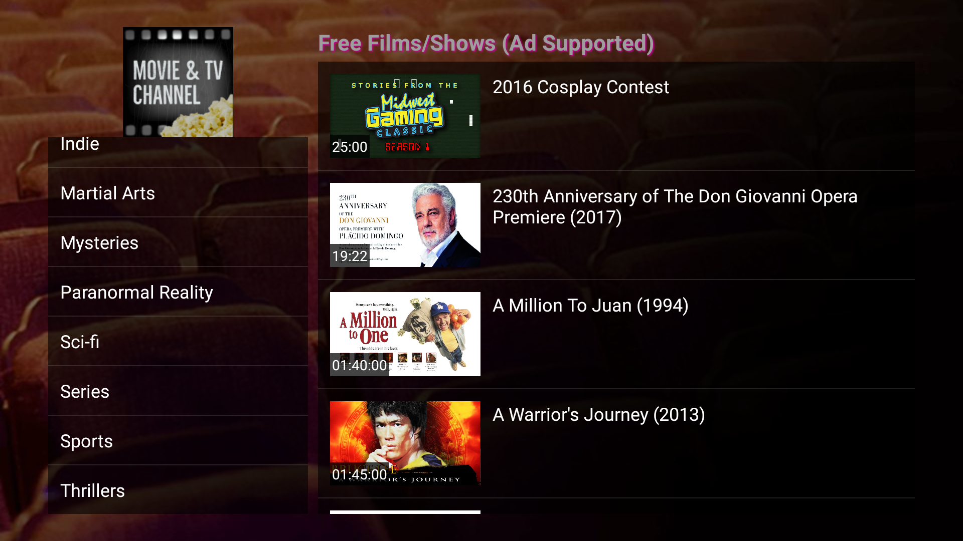 Movie & TV Channel - App on Amazon Appstore