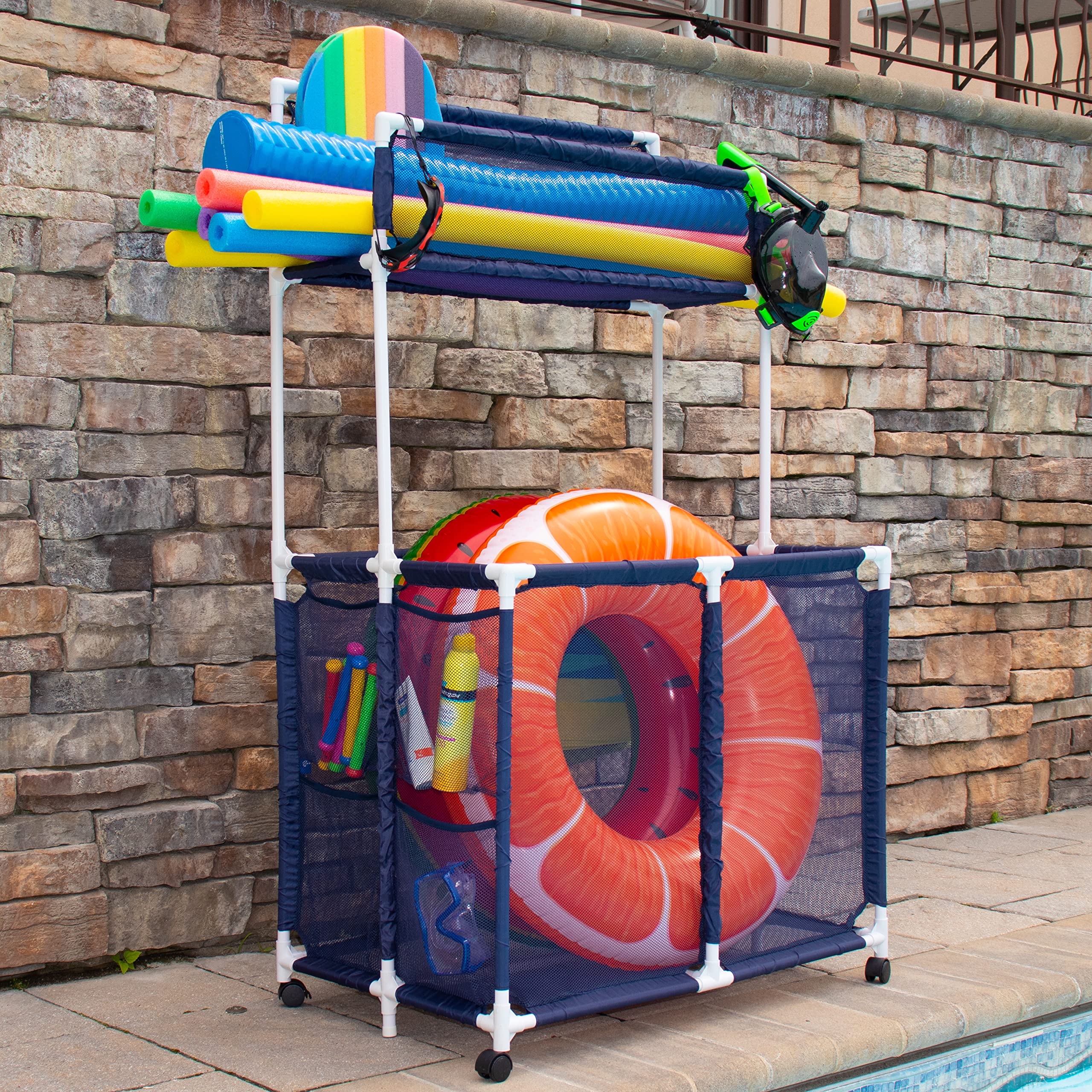Pool Bins Pool Storage Equipment Organizer Holder - Noodles, Toys ...