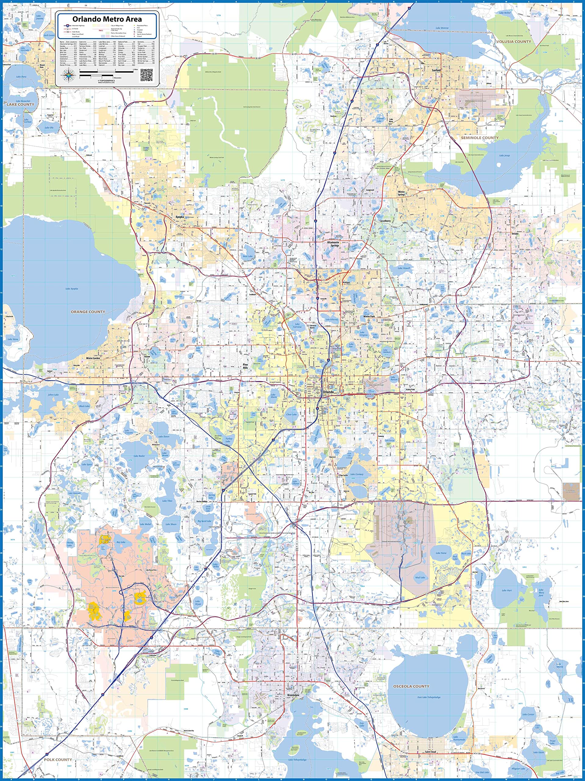 Map Greater Orlando Florida