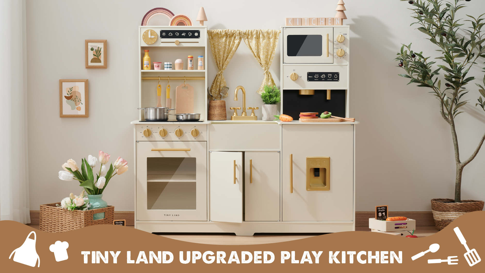 Watch Tiny Land New Modern Play Kitchen for Kids on Amazon Live