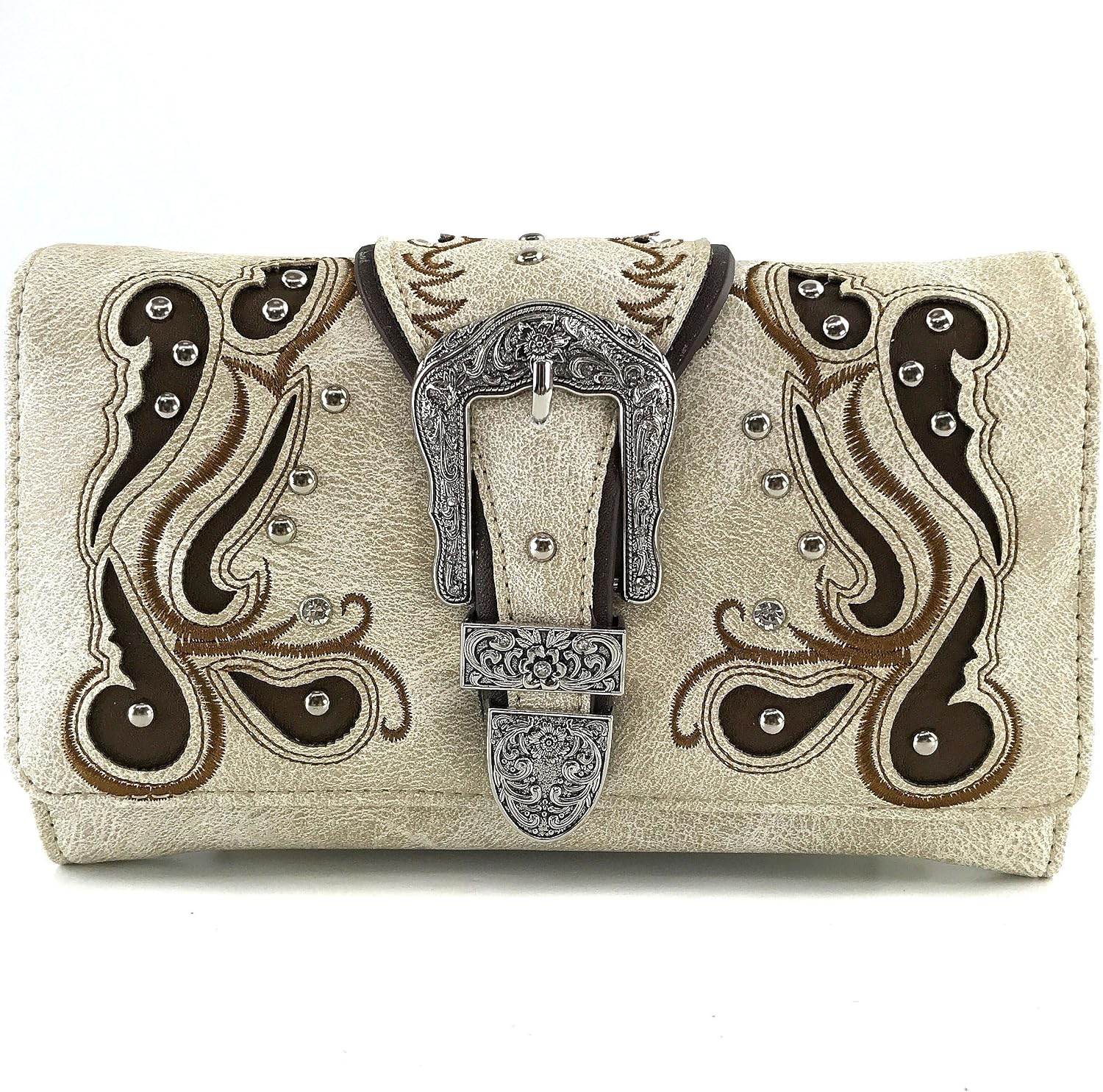 Justin West Concealed Carry Western Tritone Paisley Flower Buckle ...