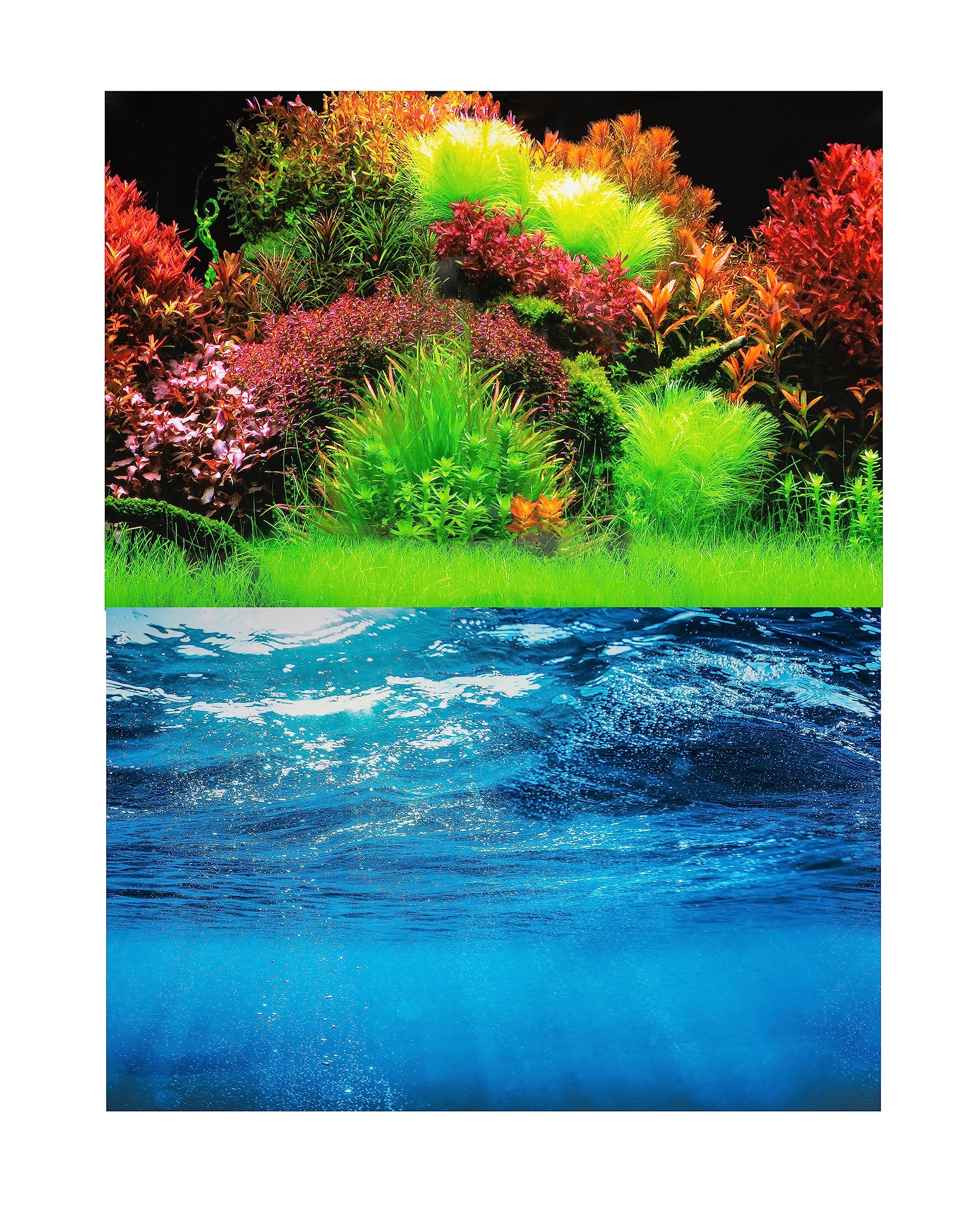 Hidom Aquarium Fish Tank Background Picture décor Poster Double Sided ...