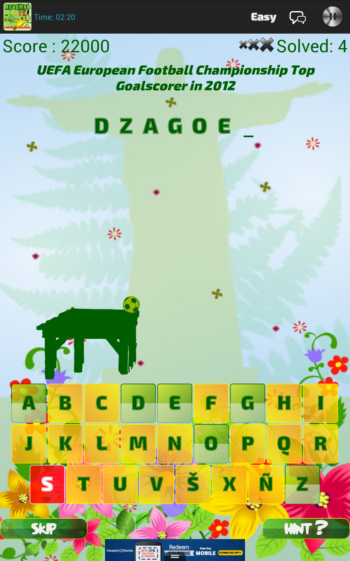 Hangman Intl' Football Players - App on Amazon Appstore