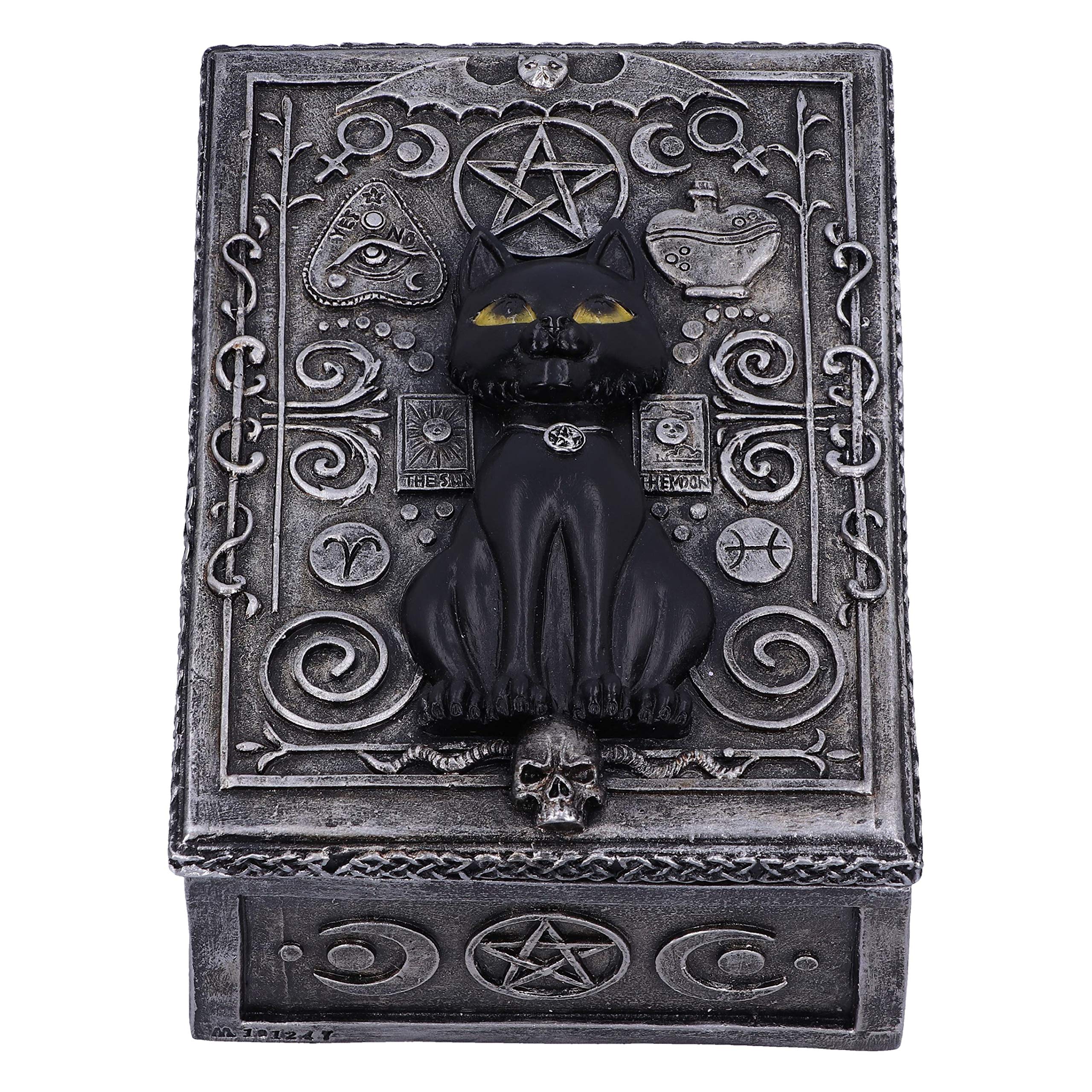 Nemesis Now Familiar Spell Black Cat Sigil Trinket Box 13.7cm : Amazon ...