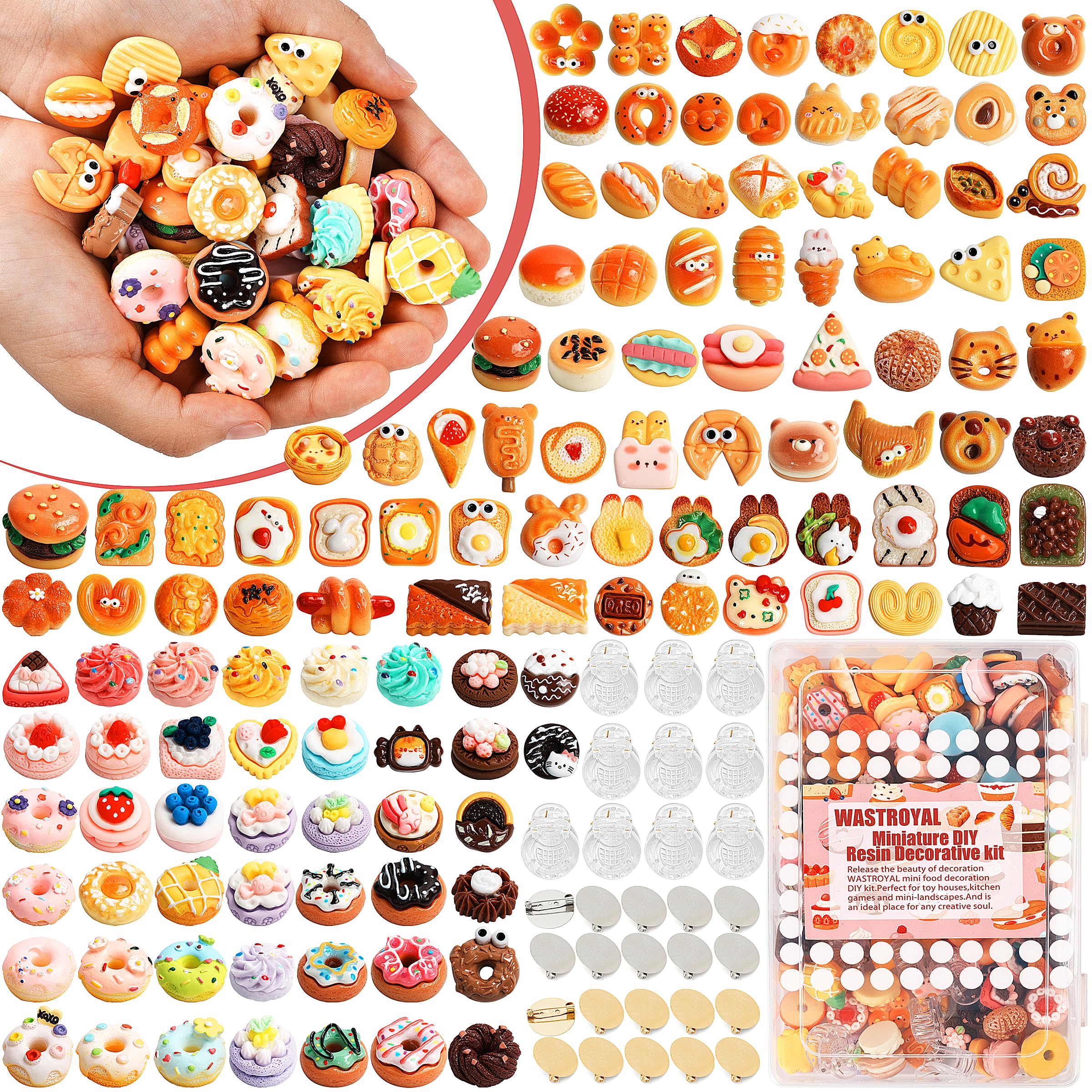 Amazon.com: 157 Pcs Mini Food Toys Pretend Food for Dollhouse Kitchen ...