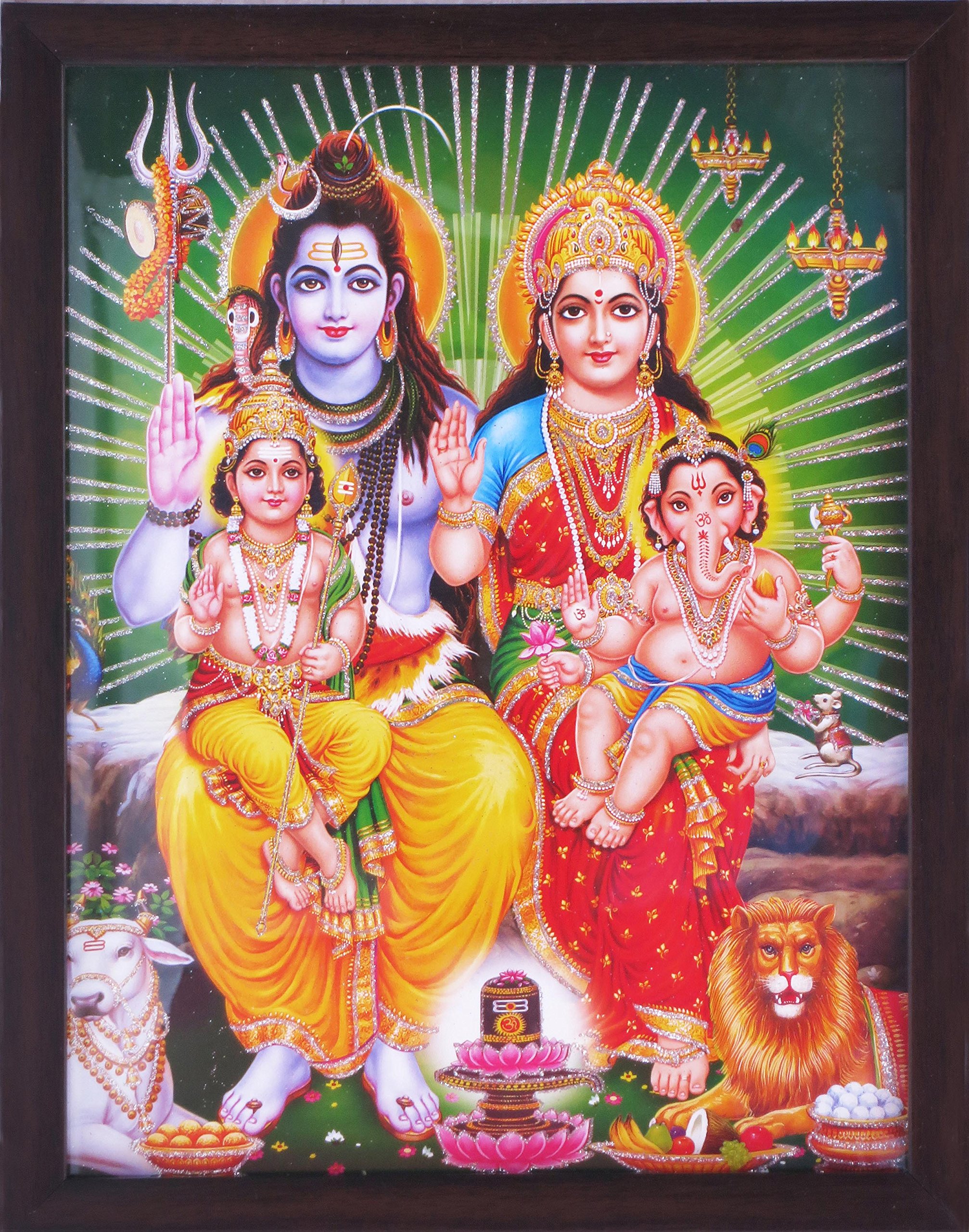 Buy Handicraft Store Shiva with Parvati and Ganesha and his Brother ...