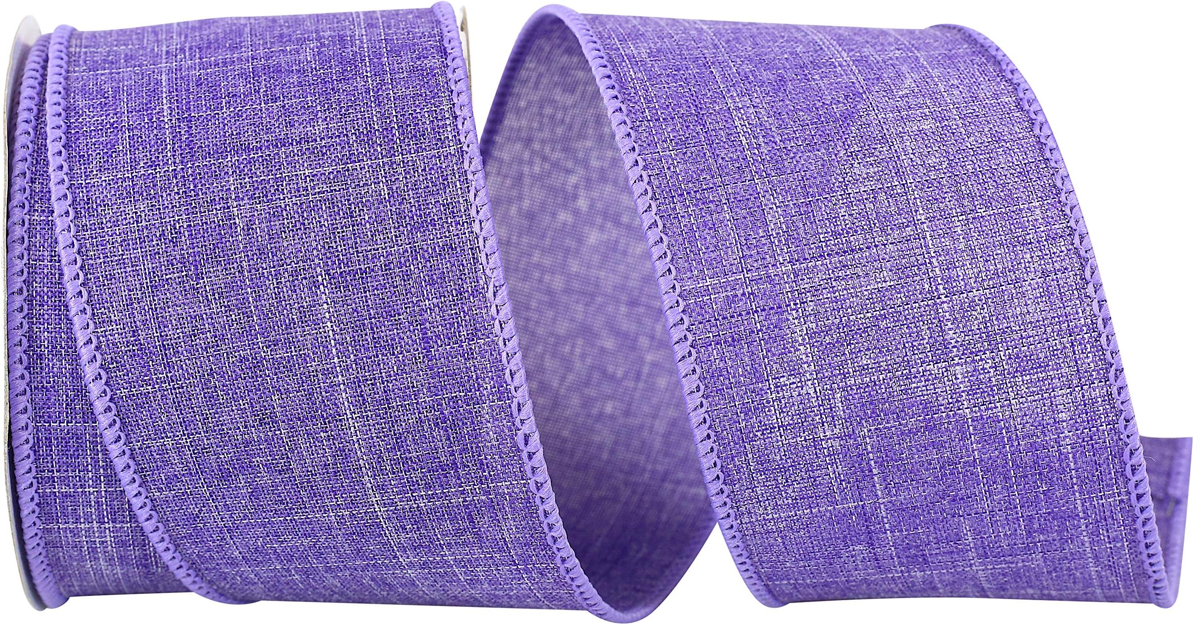 Amazon.com: MAYREEL Purple Burlap Wired Ribbon 2.5 Inch x 10 Yard ...
