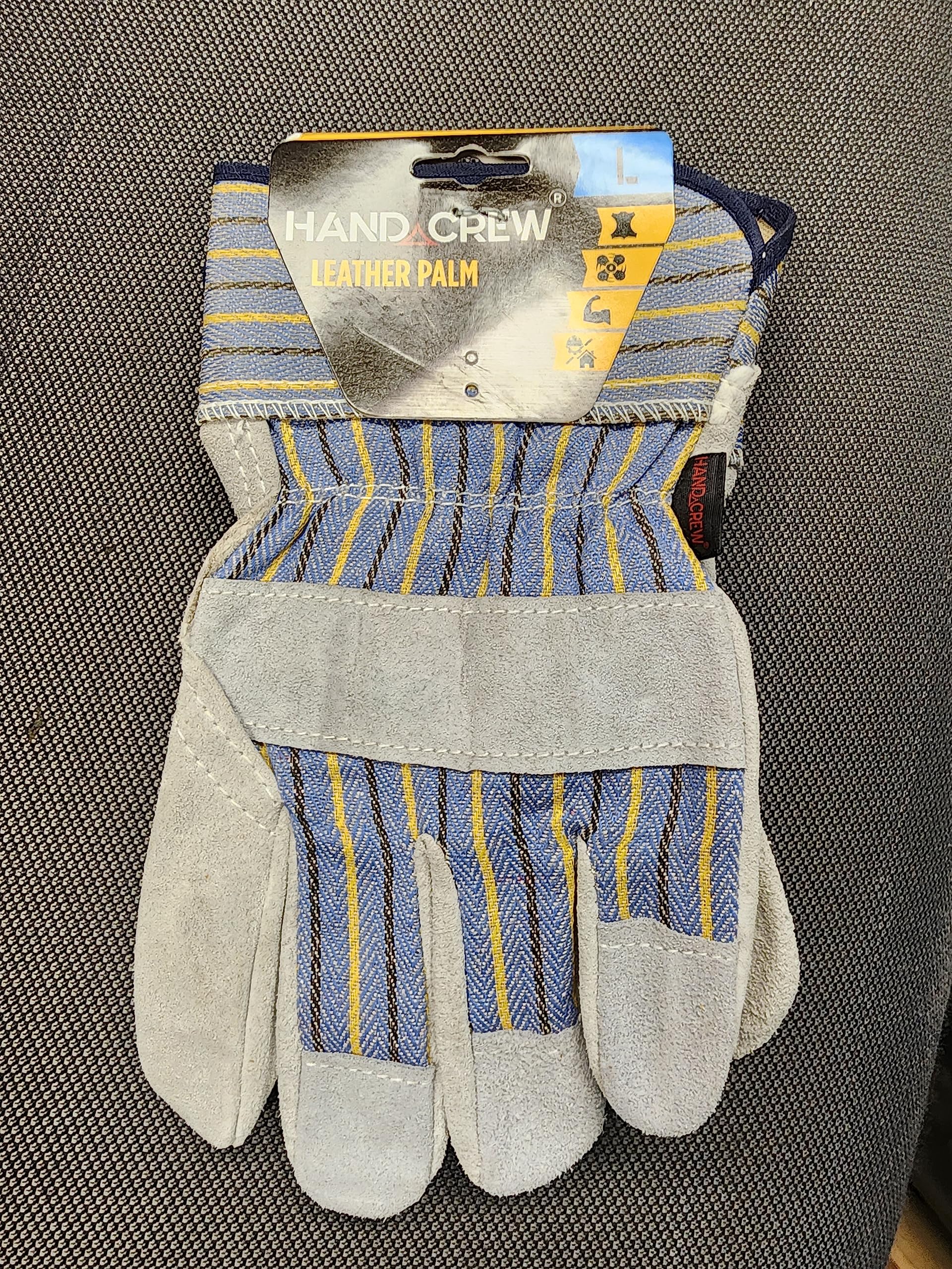 hand crew Leather Palm work gloves: Amazon.com: Tools & Home Improvement