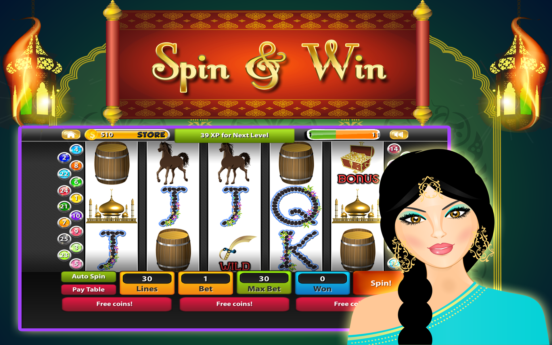 A Arabic Slot Machines Play Vegas Style Ancient Arabian Story Nights ...