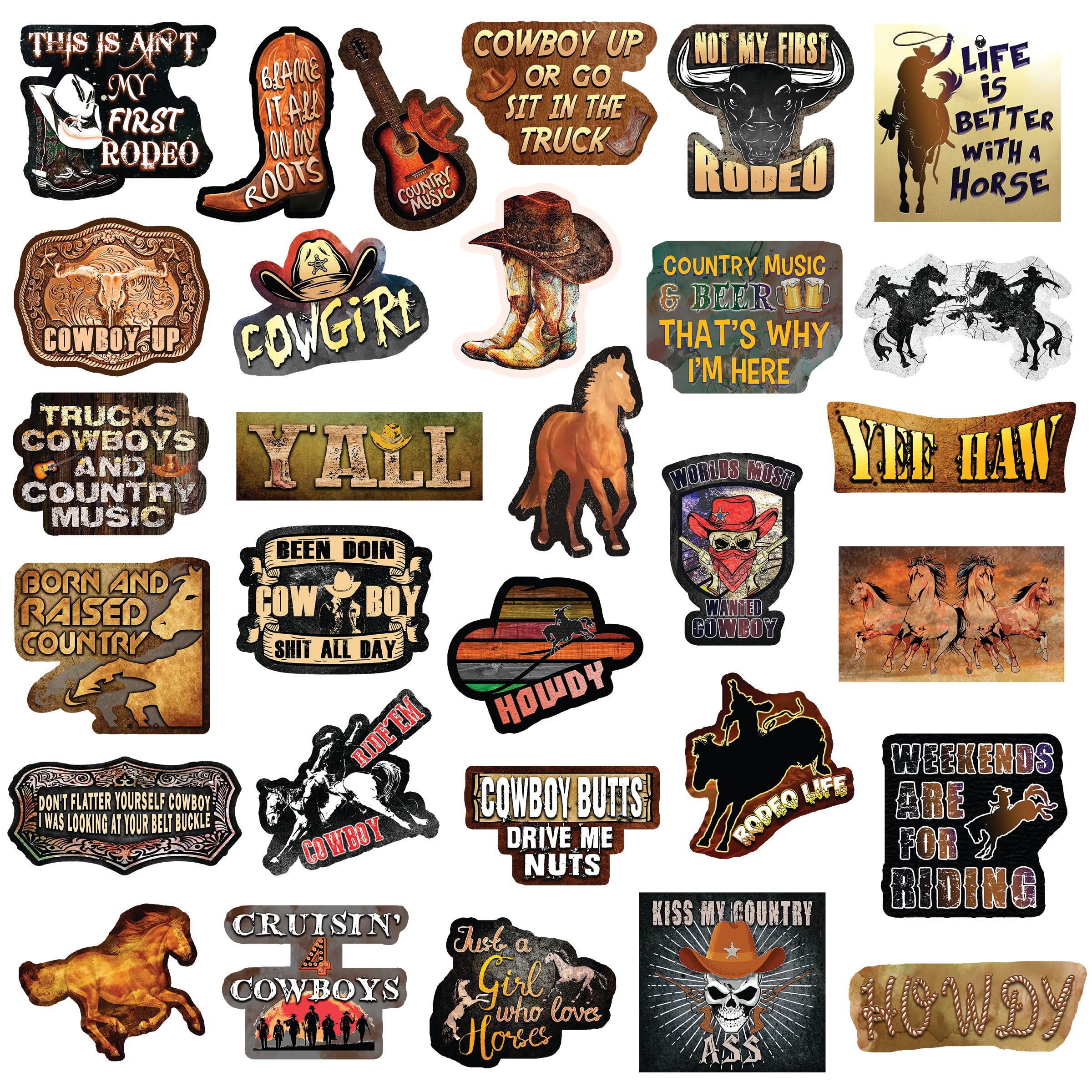 Cowboy Stickers Gothic Cowboy Cat Sticker | TeePublic