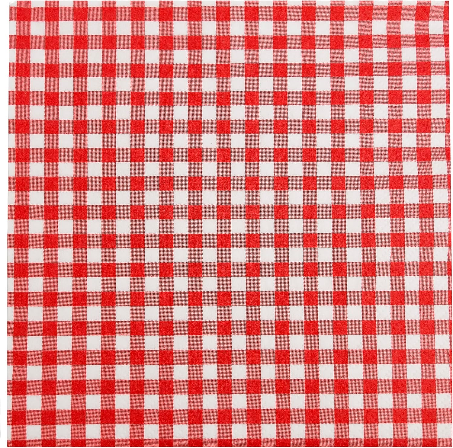 Talking Tables Red Checkered Napkins Gingham Serviettes – Disposable ...