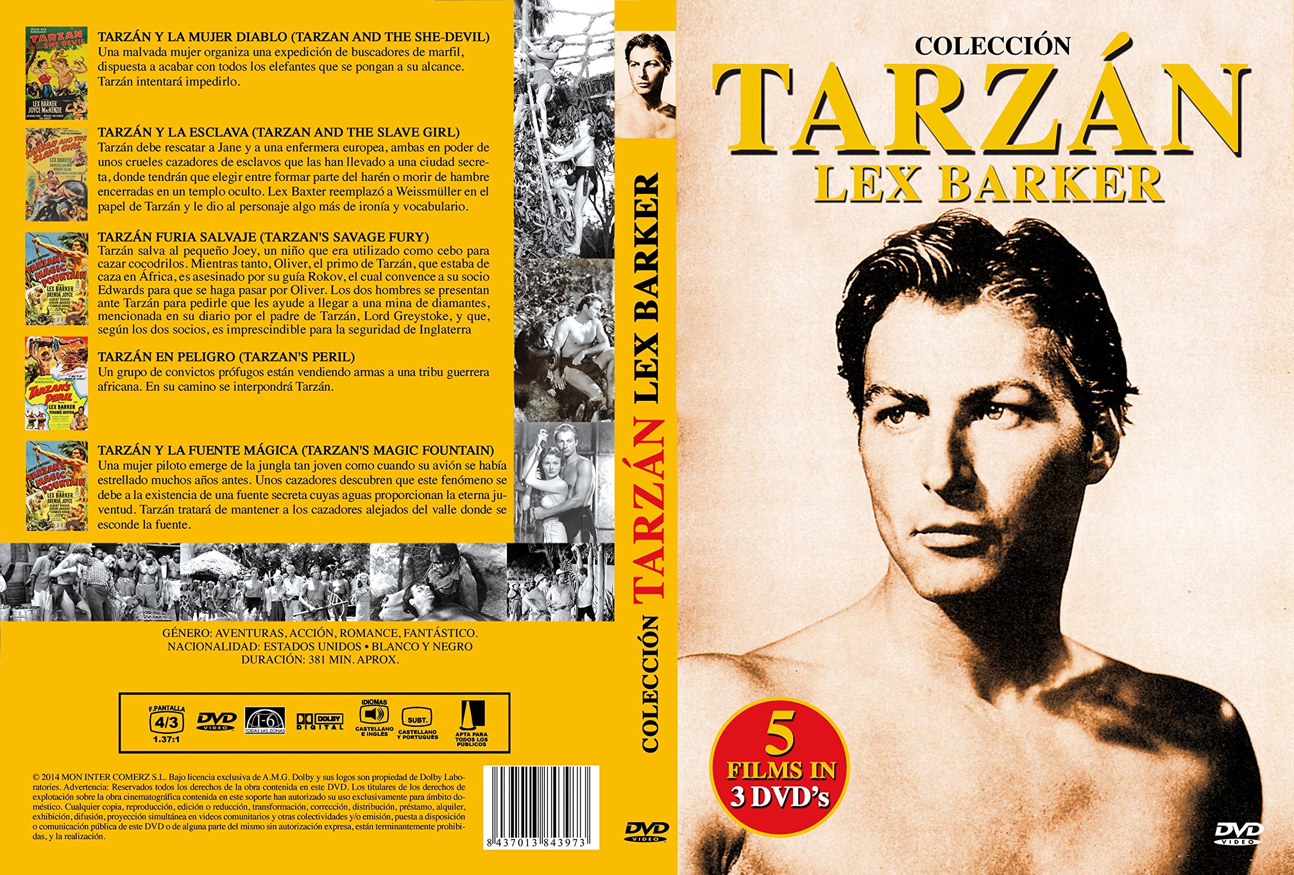 Amazon.com: Colección Tarzán de Lex Baxter 4 DVDs : Movies & TV