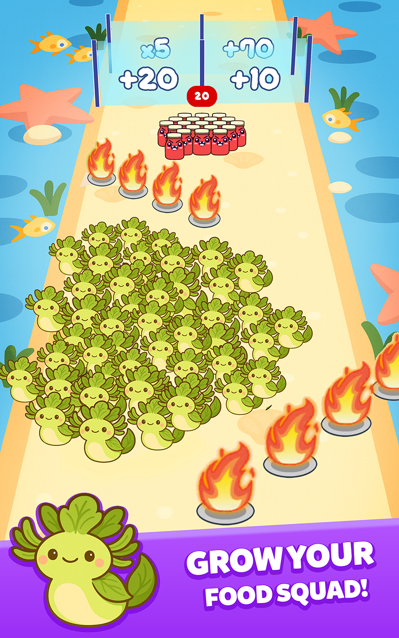 Food Kawaii Run: Crowd Control – Cute Foodimals Runner 3D with Choice ...