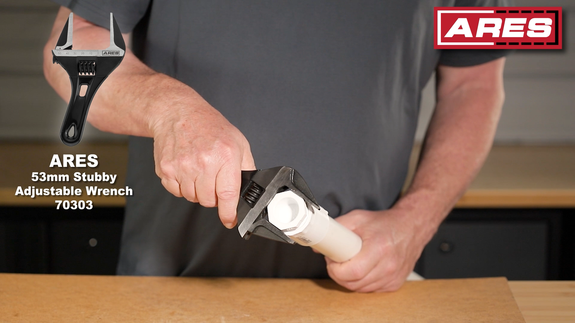 Watch ARES 70303 - 53mm Stubby Adjustable Wrench on Amazon Live
