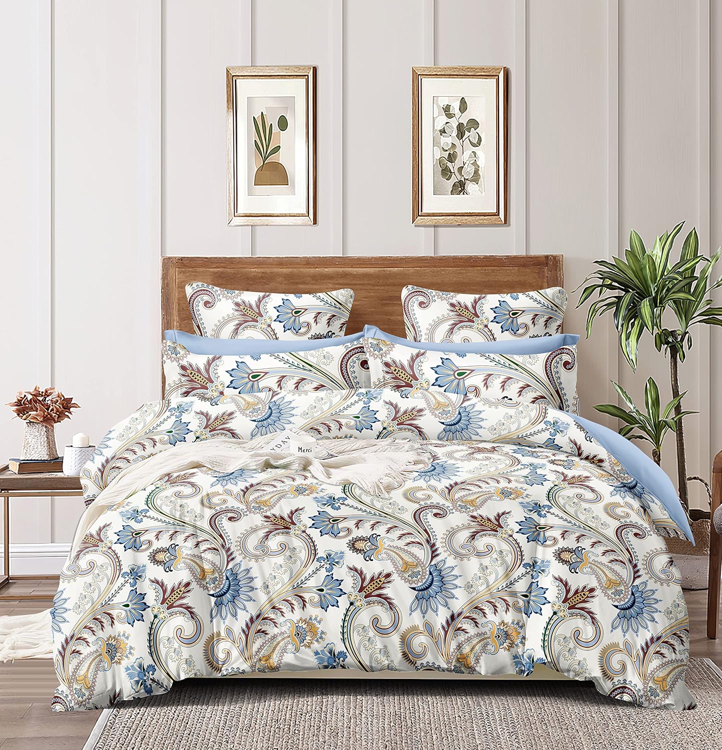 THE HOME STYLE 400 TC Glace Cotton King Size AC Comforter Set