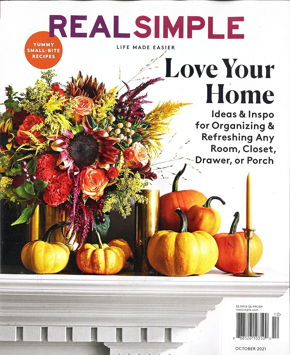 REAL SIMPLE MAGAZINE - OCTOBER 2021 - LOVE YOUR HOME: Amazon.com: Books