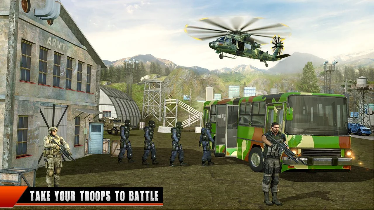US Army Vehicle Coach Bus Driving Army Commander Tycoon Defense Game ...