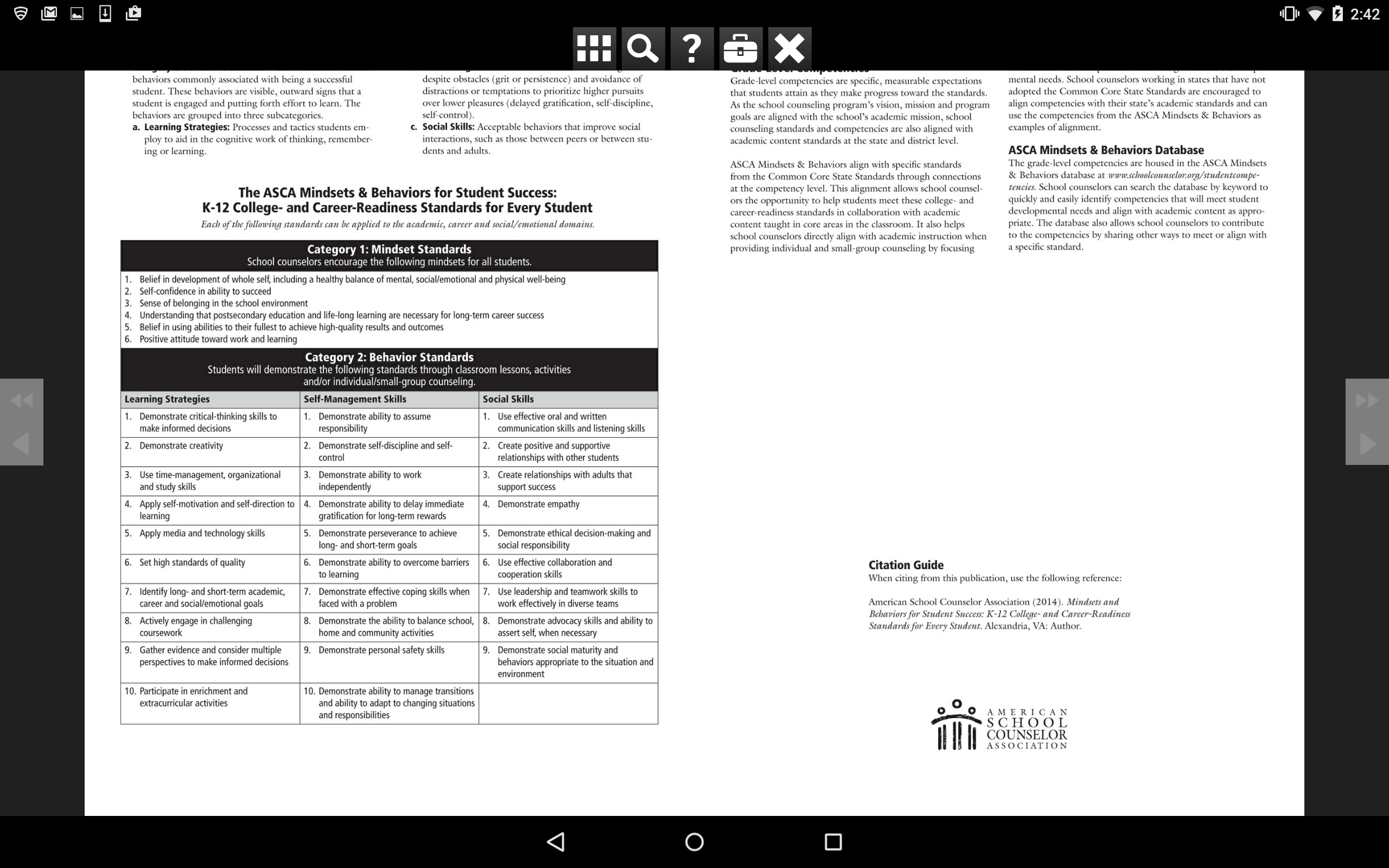 ASCA National Model - App on Amazon Appstore