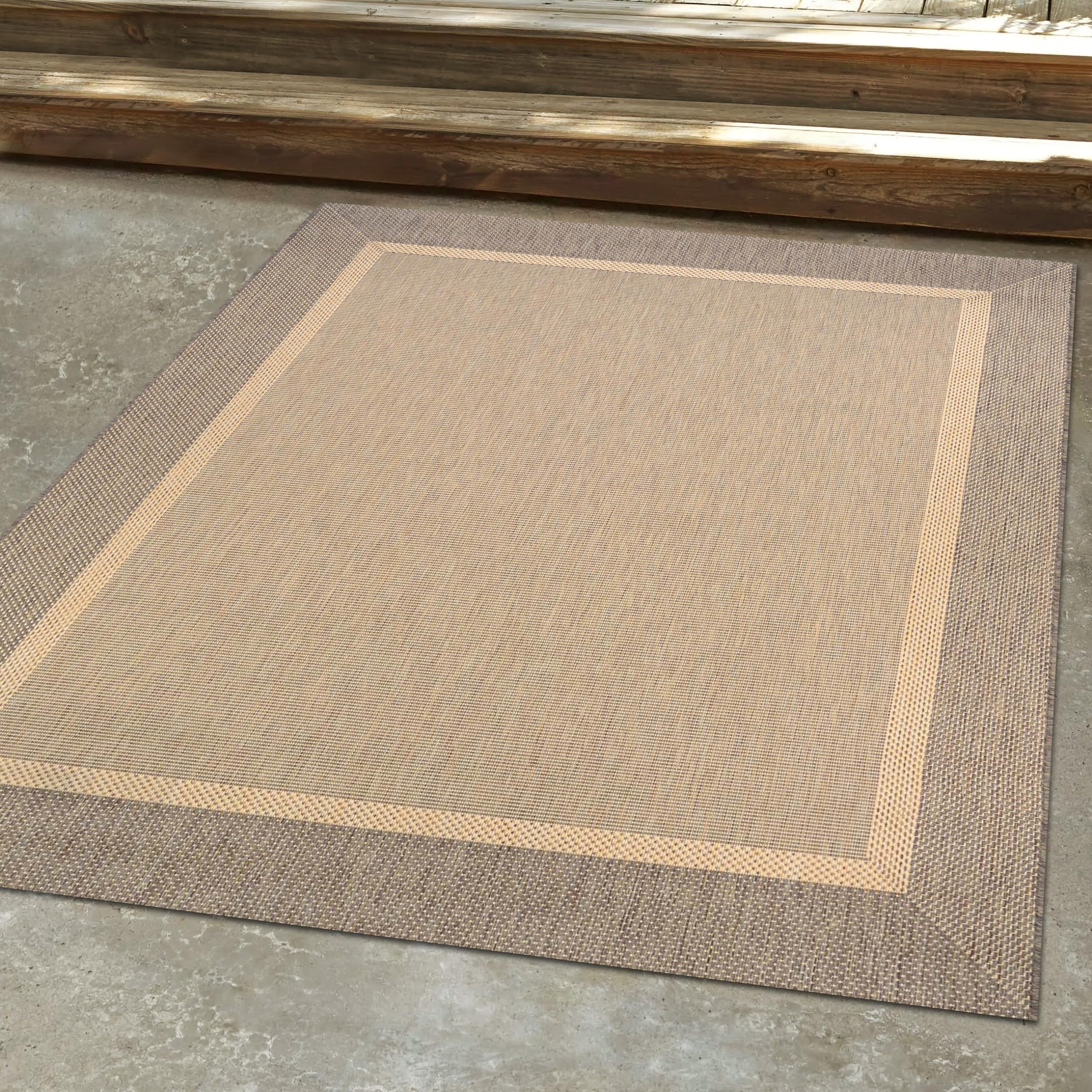 Couristan Stria Texture Area Rug, Natural-Coffee