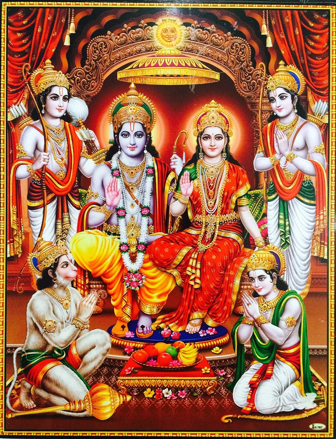 Tallenge - Ram Darbar - Indian Art - Large Canvas Roll (Canvas,23 x 30 ...