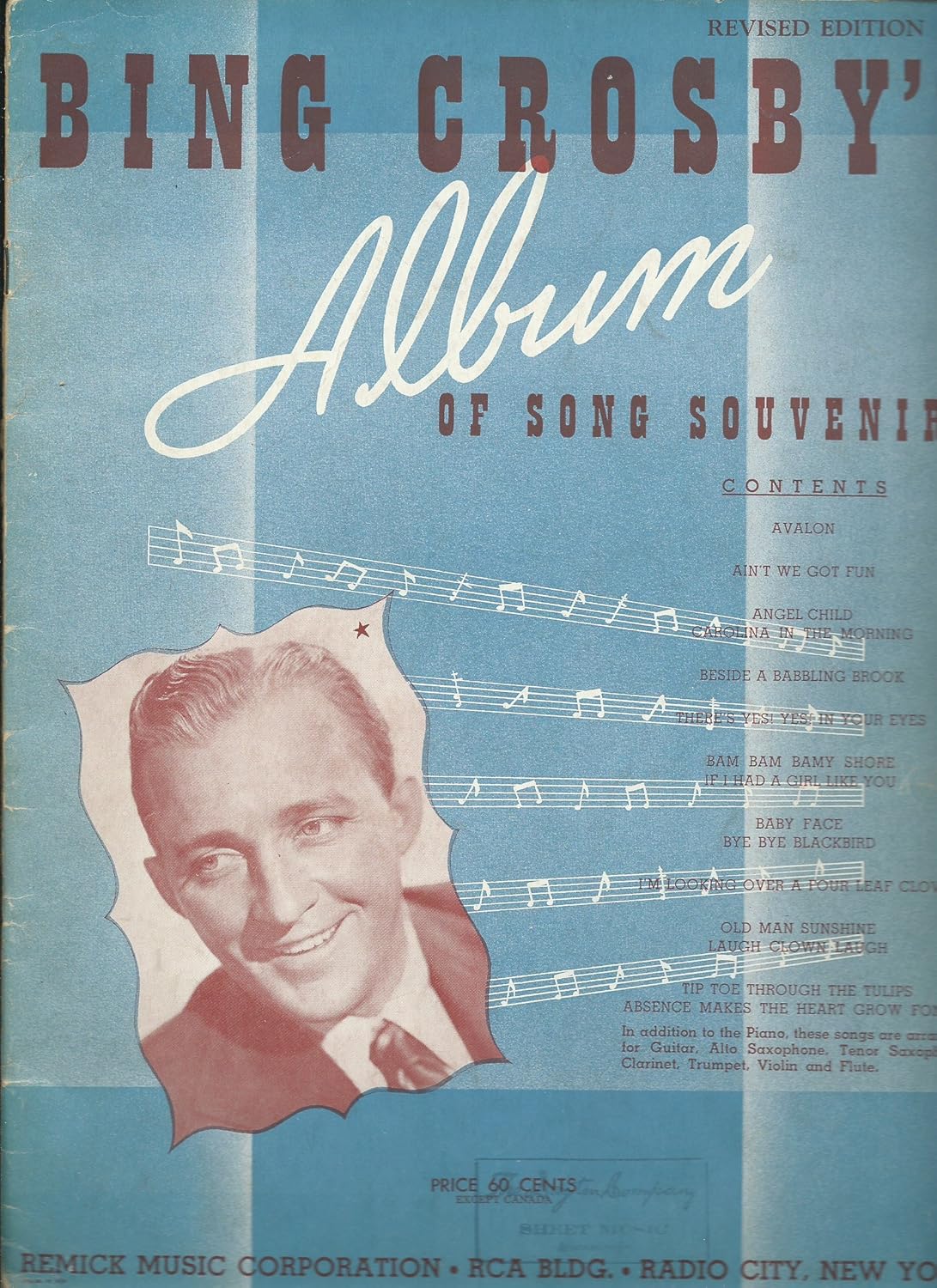 Amazon.com: Bing Crosby's Album of Song Souvenirs (revised Edition ...