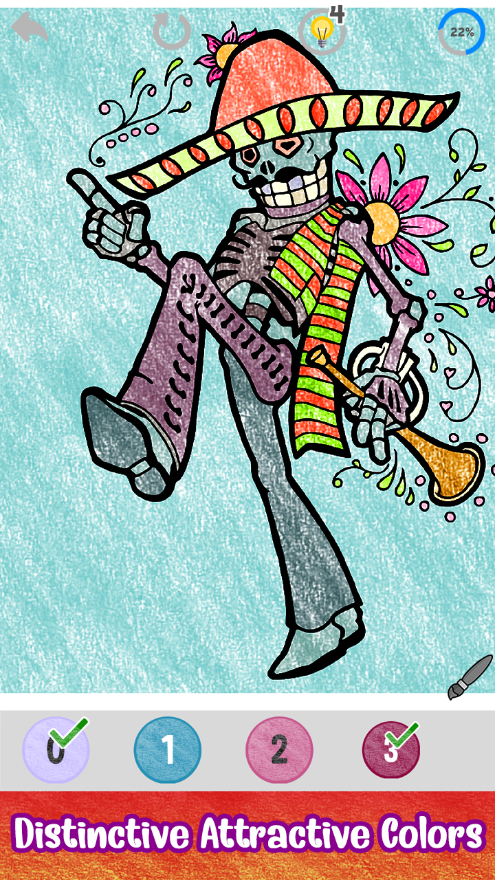 Mexico Color By Number - Grownup Glitter Paint + Crayon Coloring Pages ...