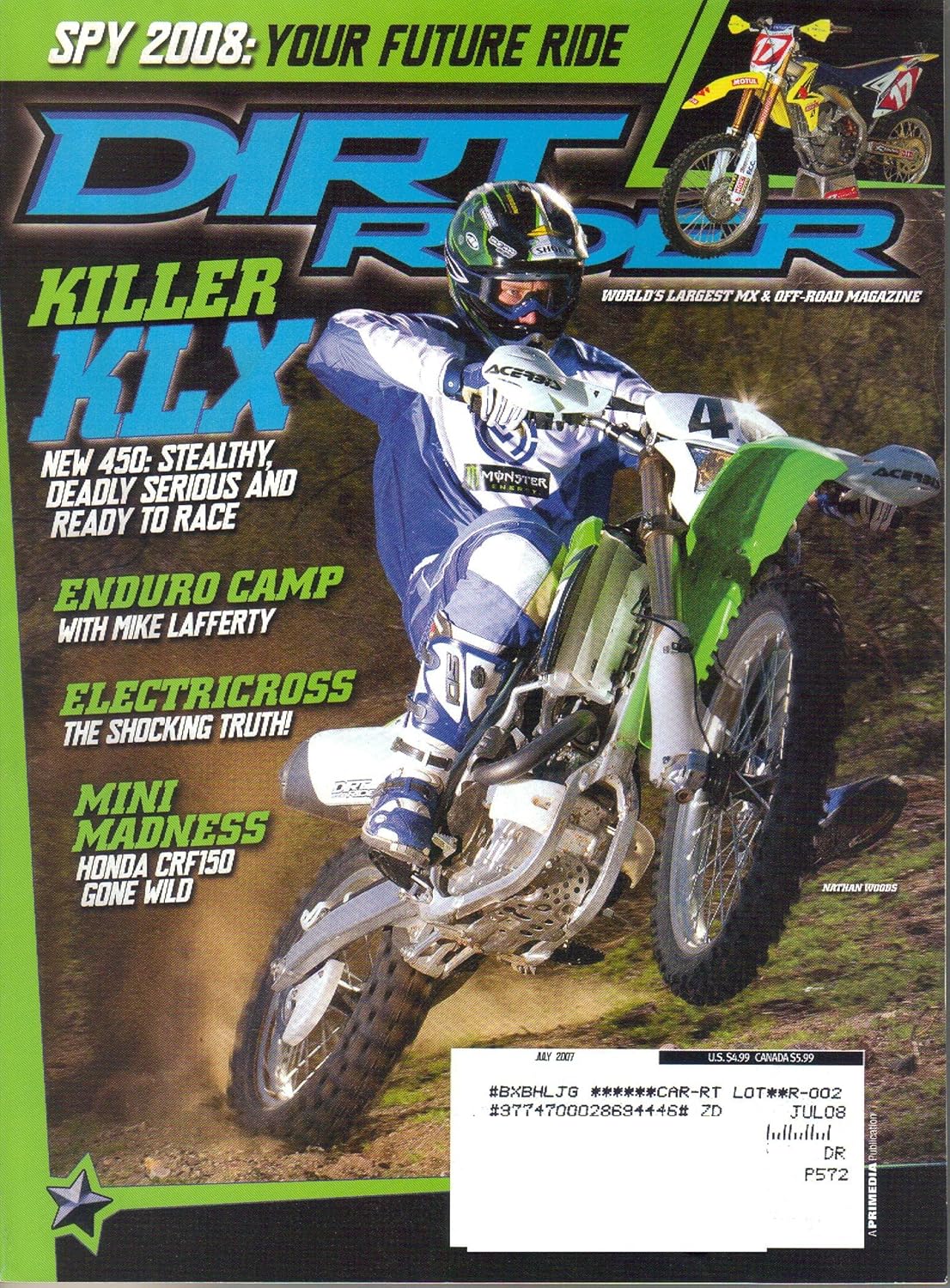 Dirt Rider Magazine, Issue 295 (July, 2007): Jesse Ziegler, Kurt ...