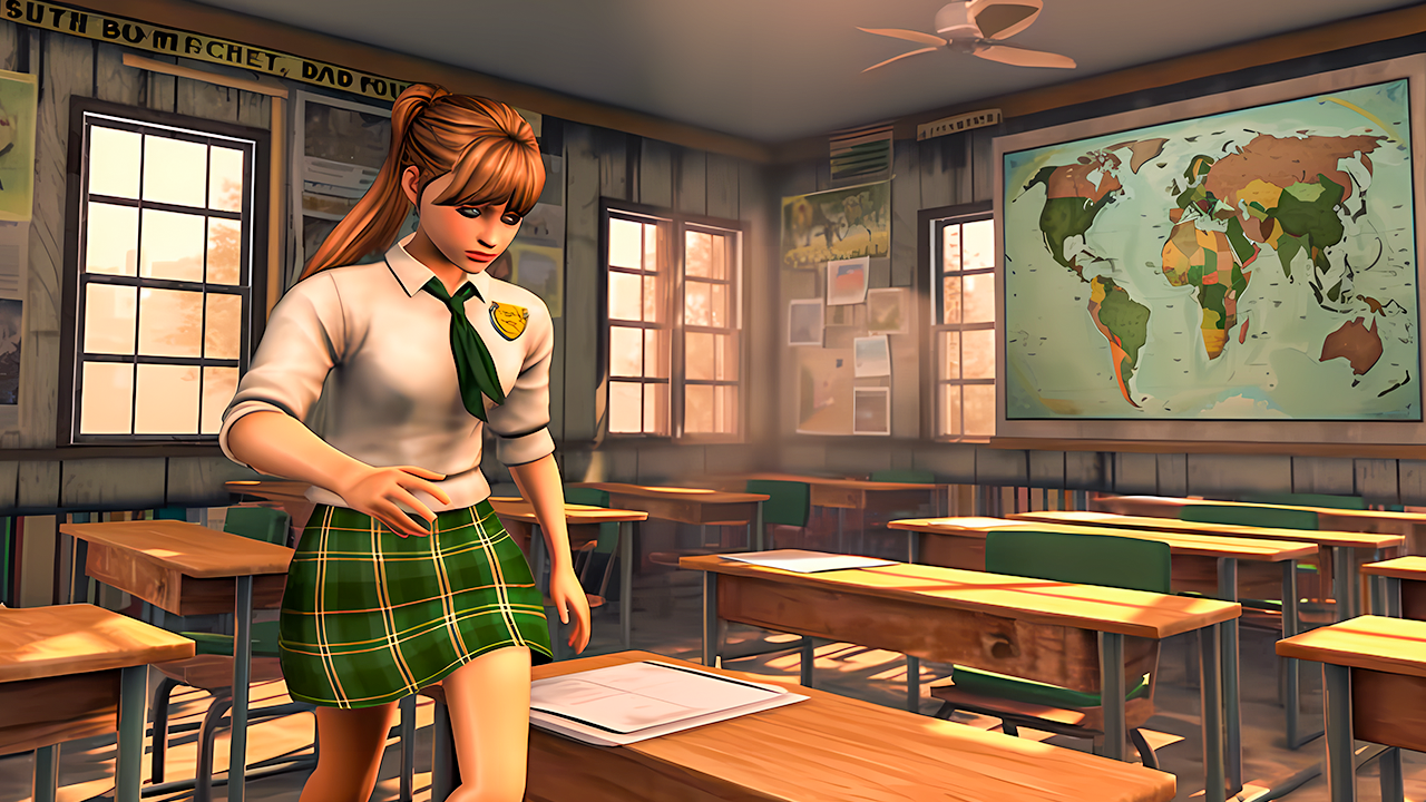 Hustle Gang Gangster in High School Bully Girl Simulator Game 3D: Vegas ...